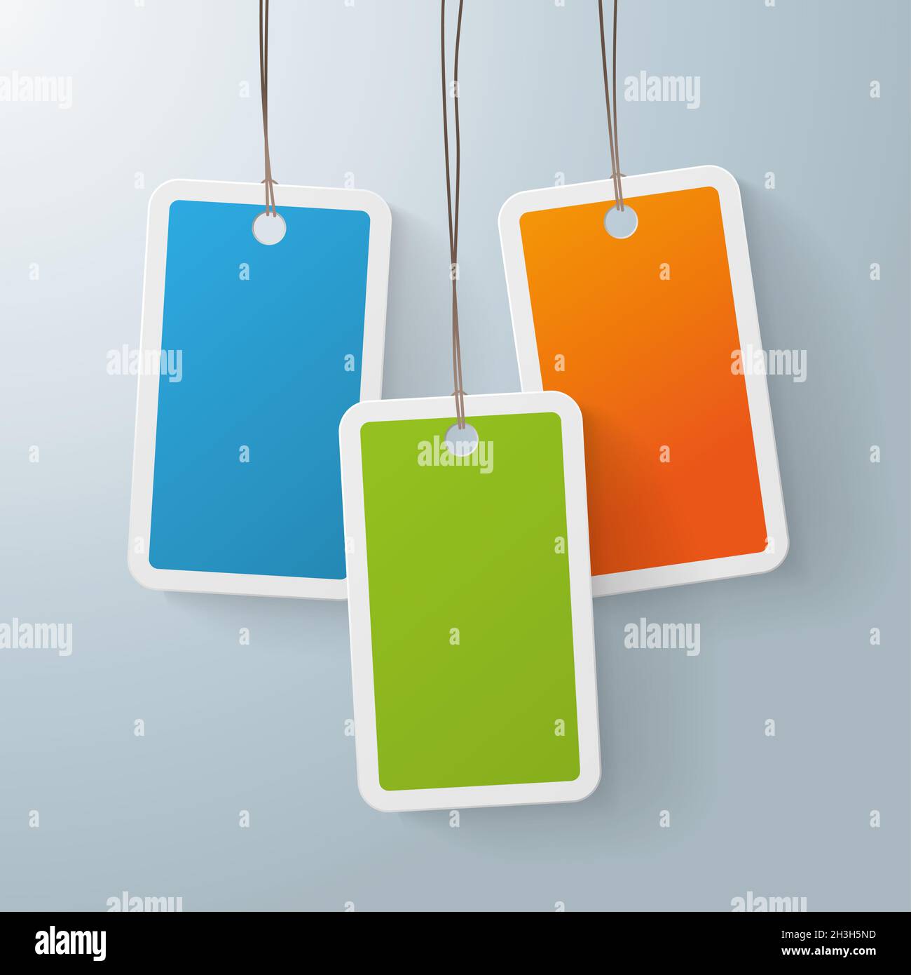 Three colored price sticker Stock Photo - Alamy