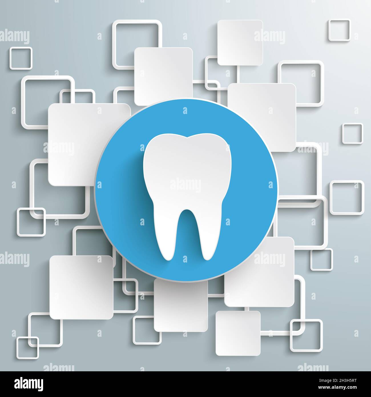Blue Circle Tooth White Rectangles Infographic PiAd Stock Photo - Alamy