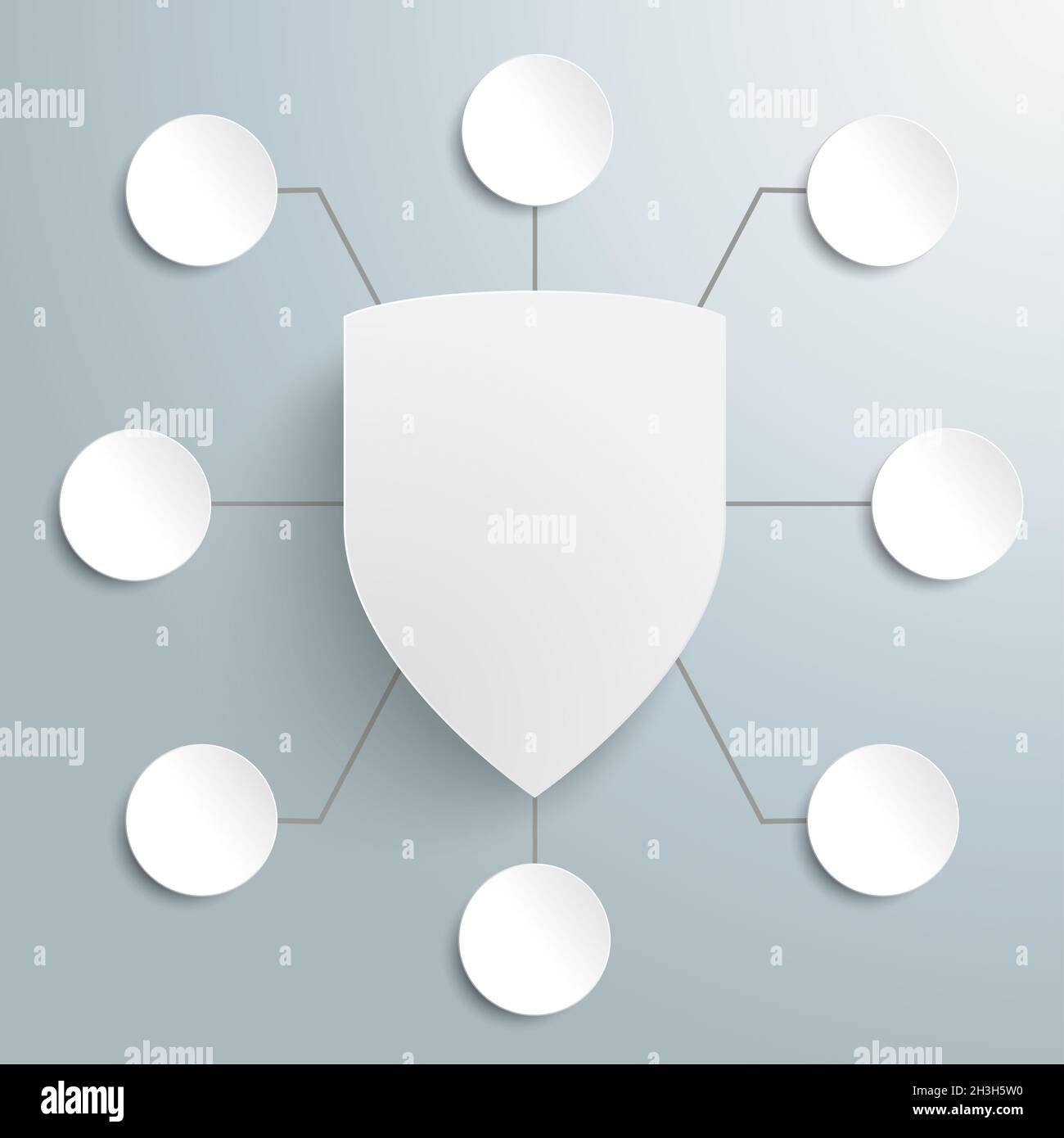 White Protection Shield Infographic Design 8 Options PiAd Stock Photo ...