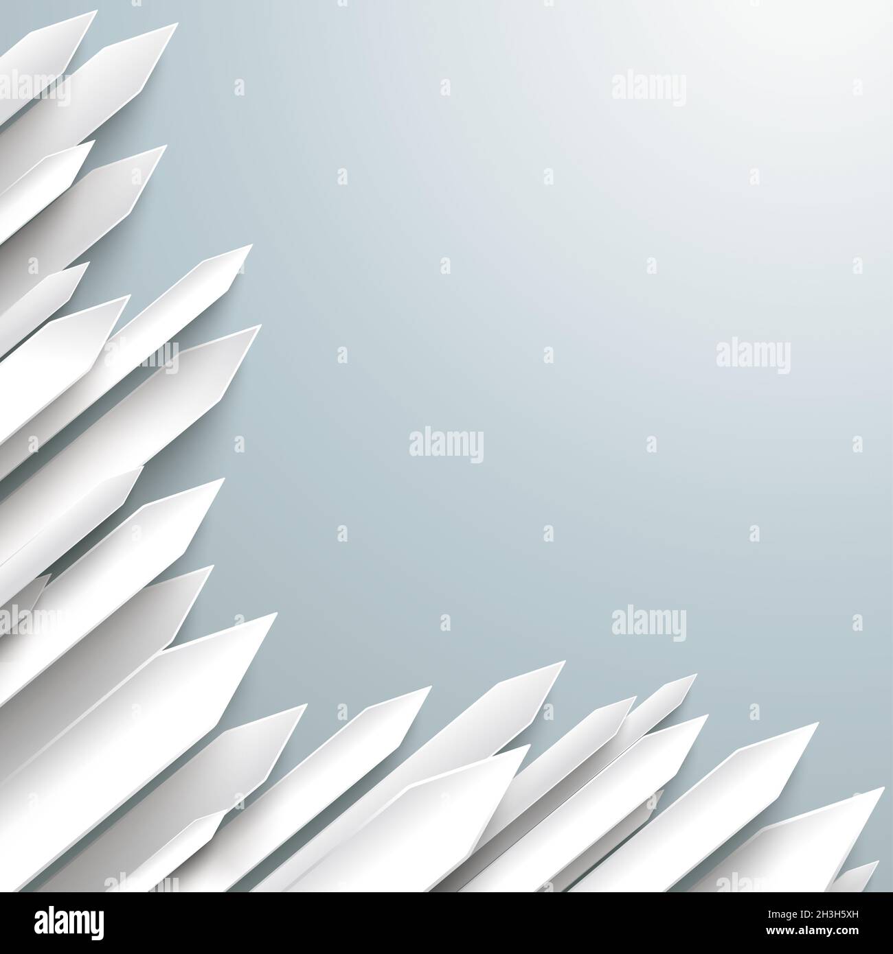 Bevel White Small Arrows PiAd Stock Photo - Alamy