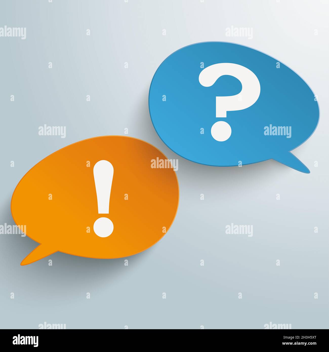 Bevel Speech Bubbles Communication Problem Stock Photo - Alamy