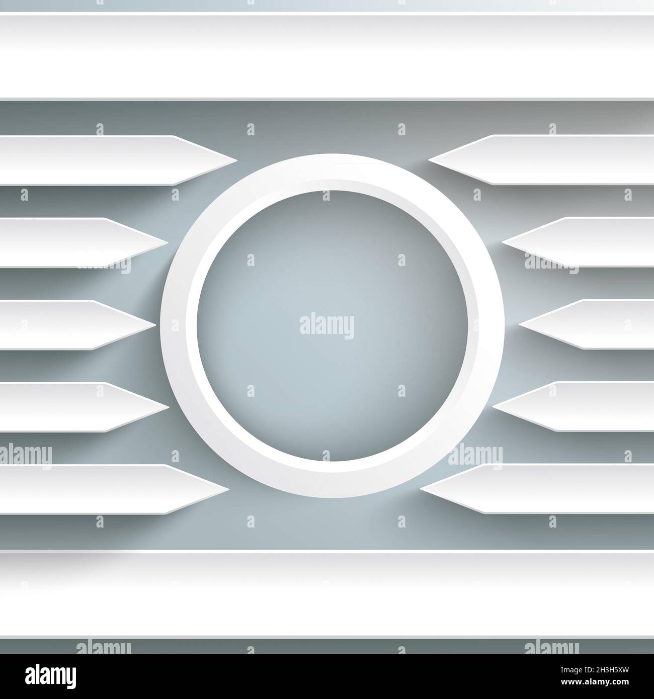 White Ring Centre Arrows PiAd Stock Photo - Alamy