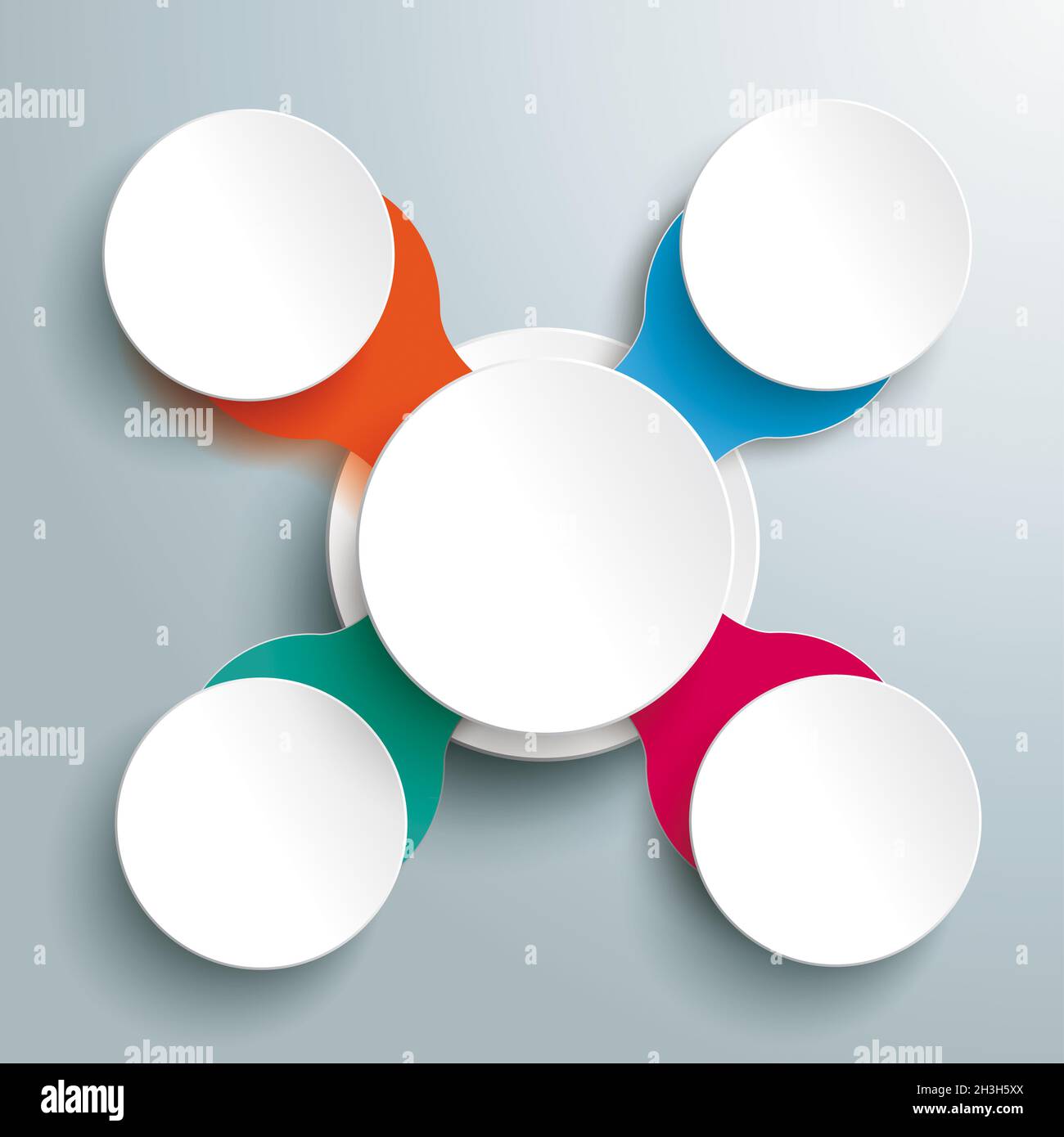 Colored Circle Cross Infographic PiAd Stock Photo - Alamy