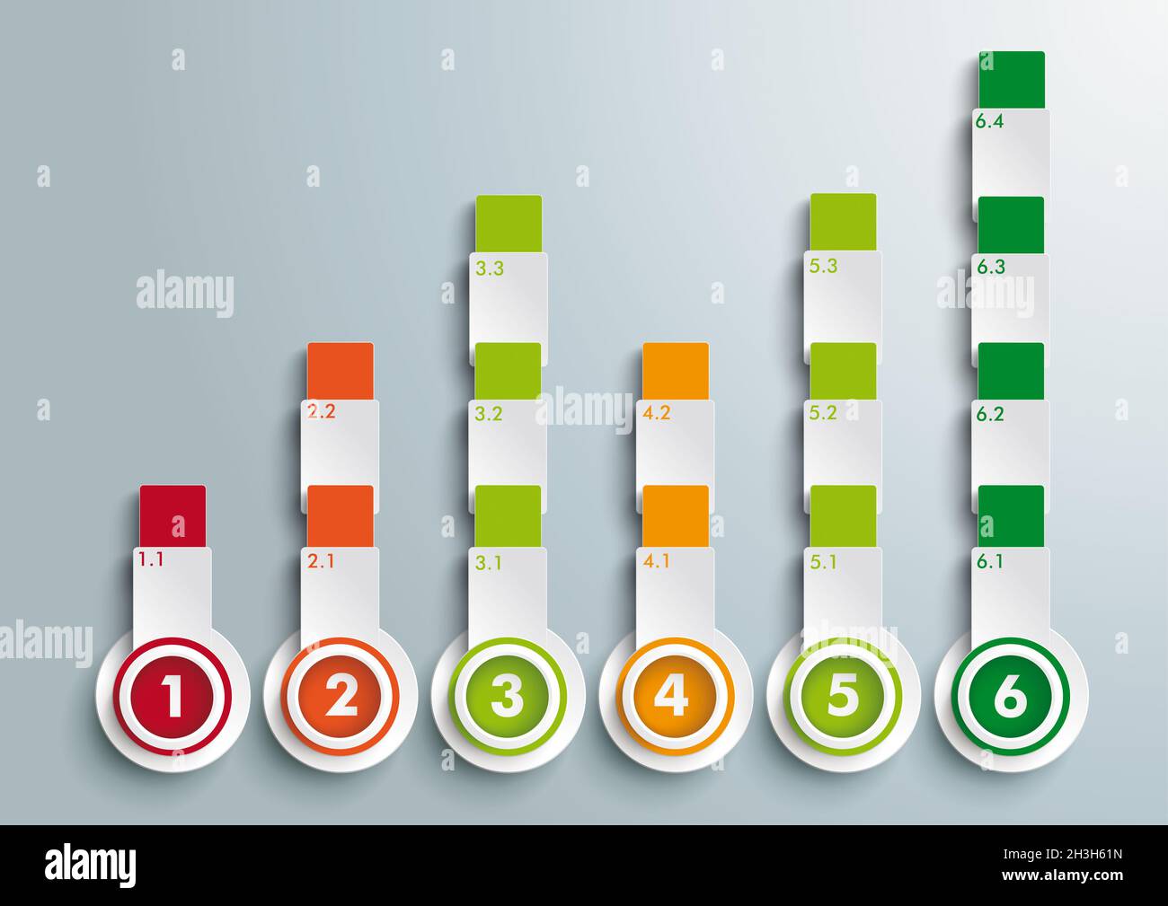 Success Chart Circles Batched Rectangles PiAd Stock Photo - Alamy
