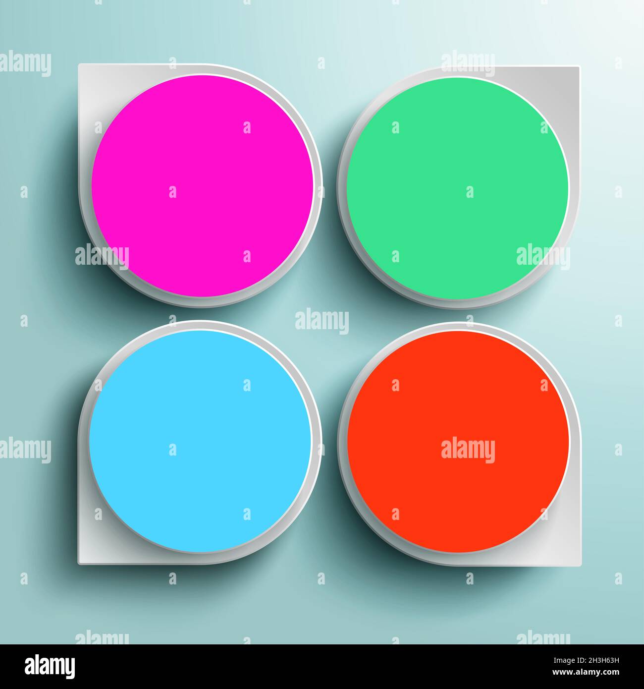 Infographic White Abstract Drops Lotus 4 Colored Circles PiAd Stock ...