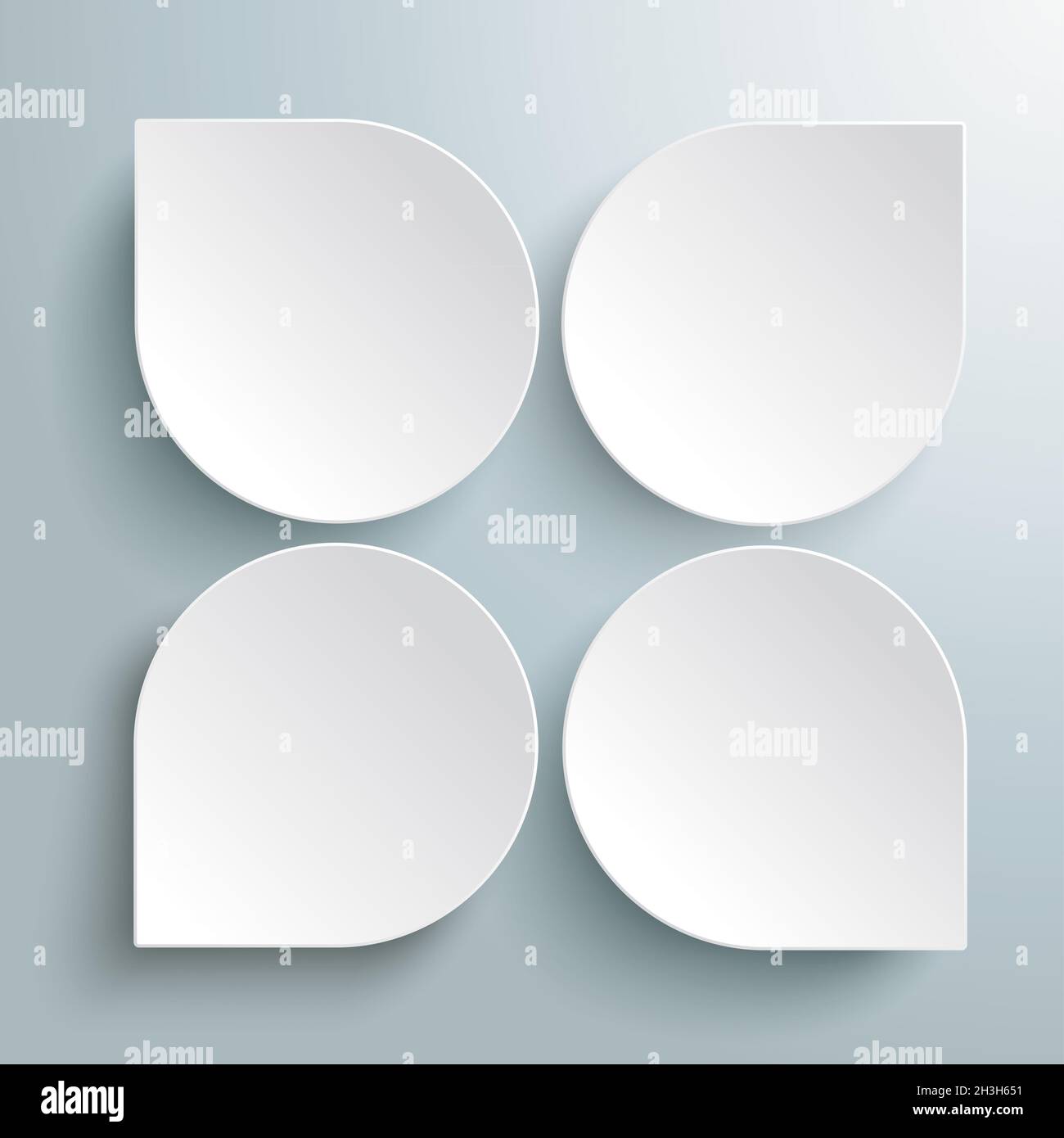 Infographic White Abstract Drops Lotus 4 PiAd Stock Photo - Alamy