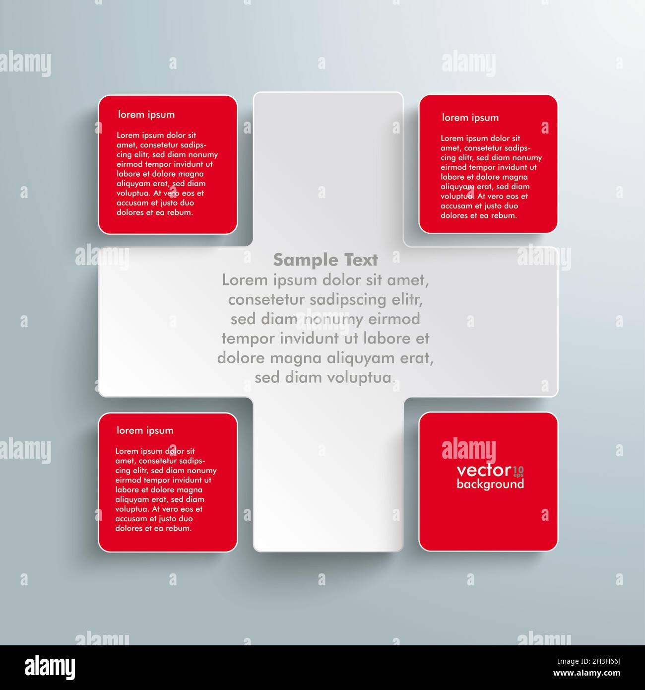 White Cross 4 Red Rectangles Stock Photo - Alamy