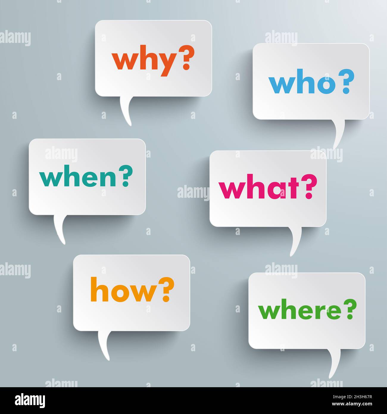 Question Speech Bubbles Stock Photo - Alamy