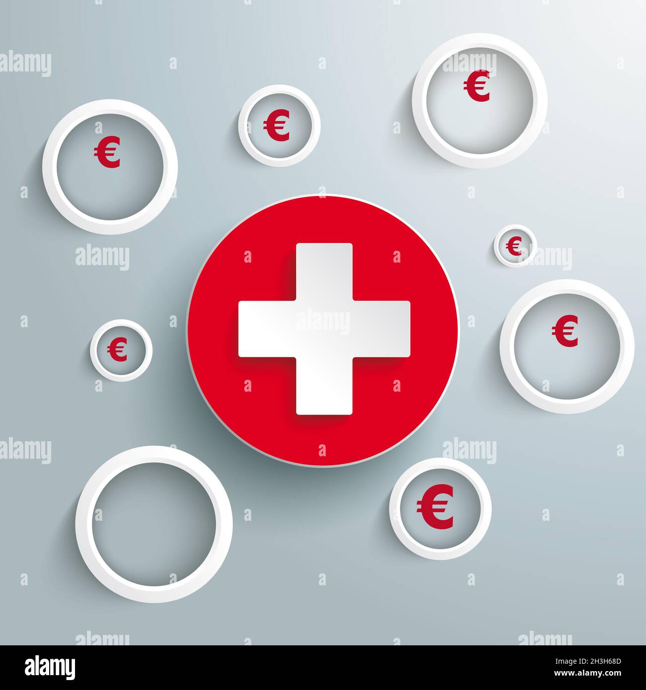 White Rings Euro Cross PiAd Stock Photo - Alamy