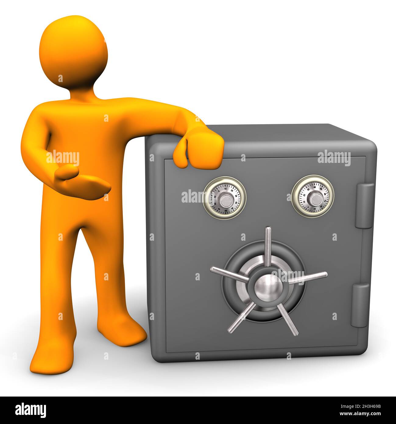 3d cartoon safe box hi-res stock photography and images - Alamy