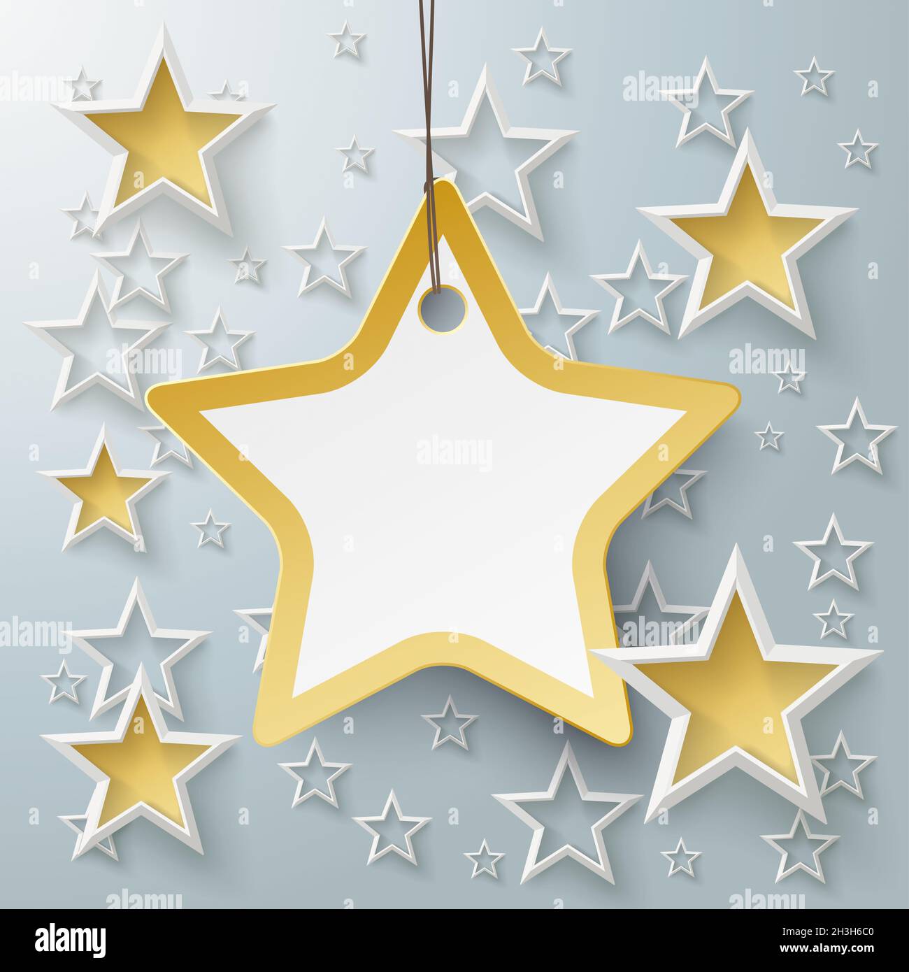 Golden Star Price Sticker With Stars PiAd Stock Photo - Alamy