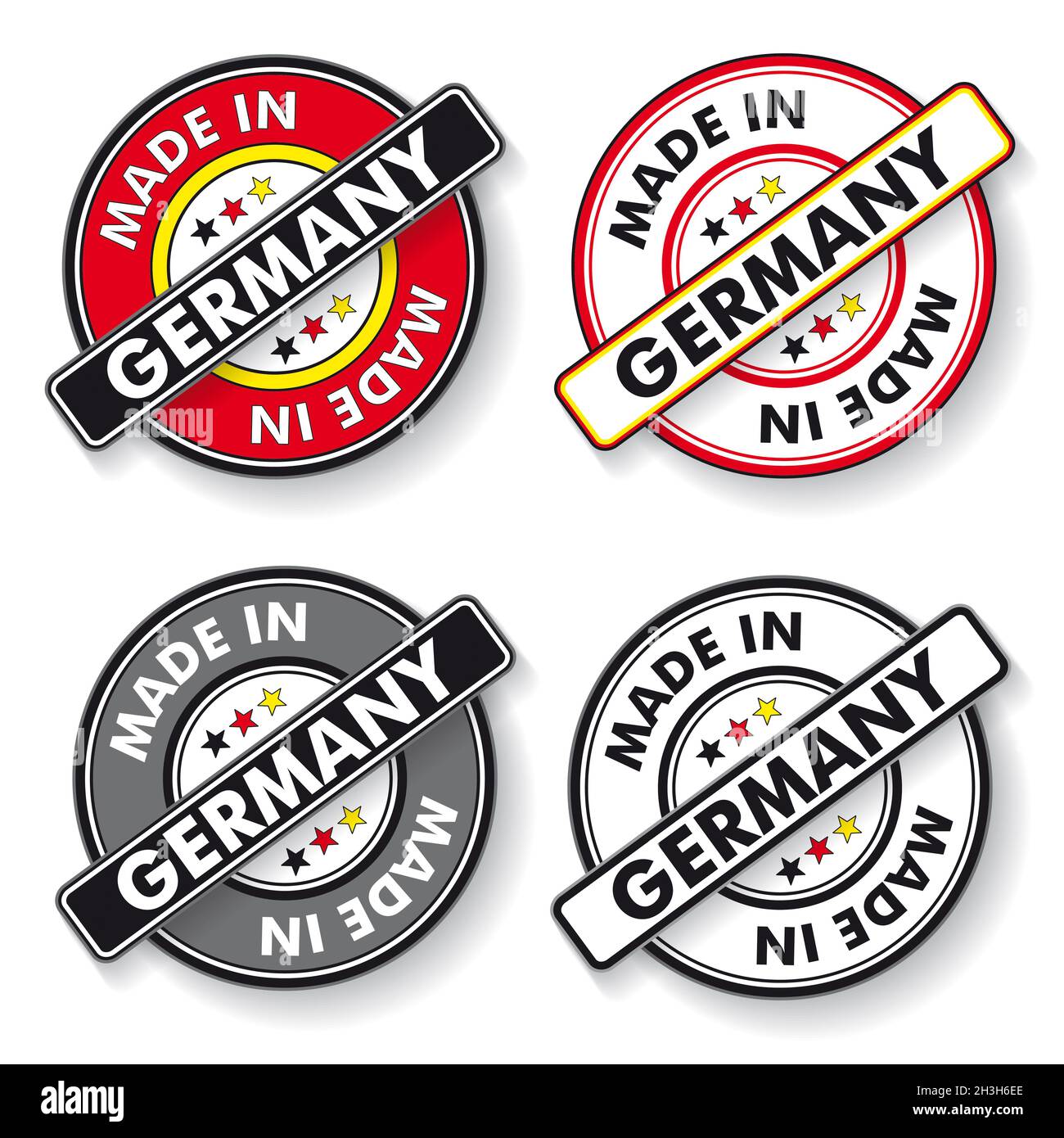 Made In Germany Stickers National Colors Stock Photo - Alamy