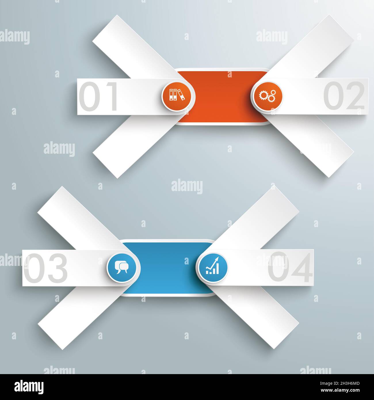 2 Round Triple Banners Colored Circles PiAd Stock Photo - Alamy