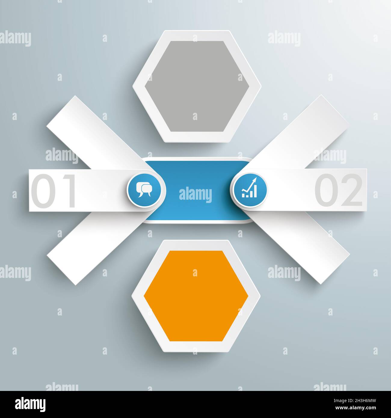 Round Double Banners Colored Circles Stock Photo - Alamy