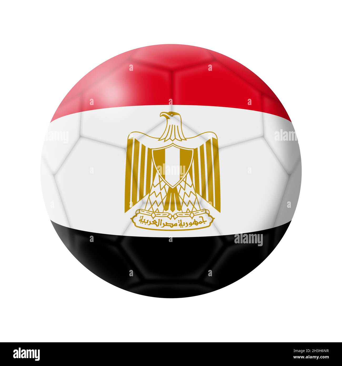 Egypt soccer ball football 3d illustration isolated on white with ...