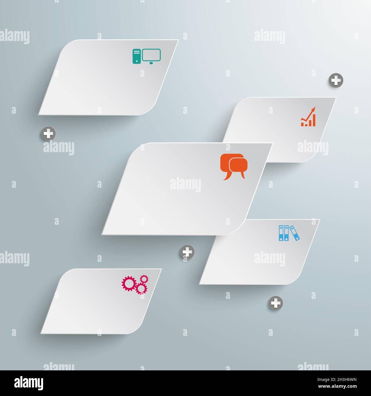 Bevel Rectangles Infographic PiAd Stock Photo - Alamy