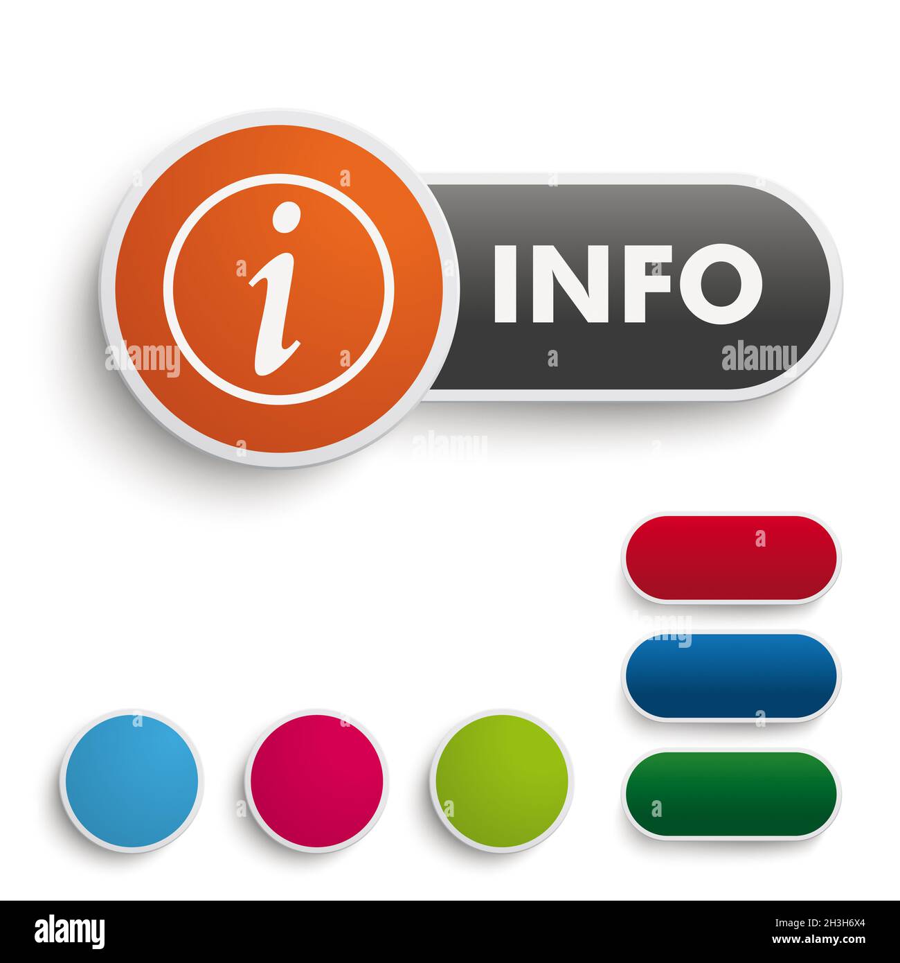 Info Black Orange PiAd Stock Photo - Alamy