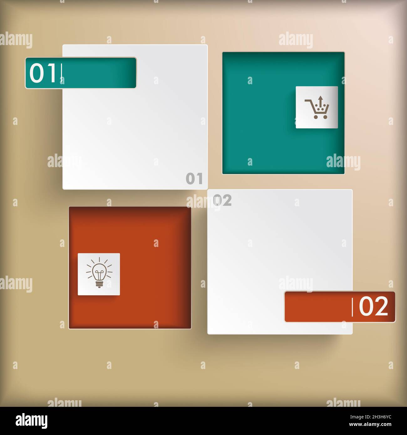 Square Holes Retro Background Infographic Stock Photo - Alamy