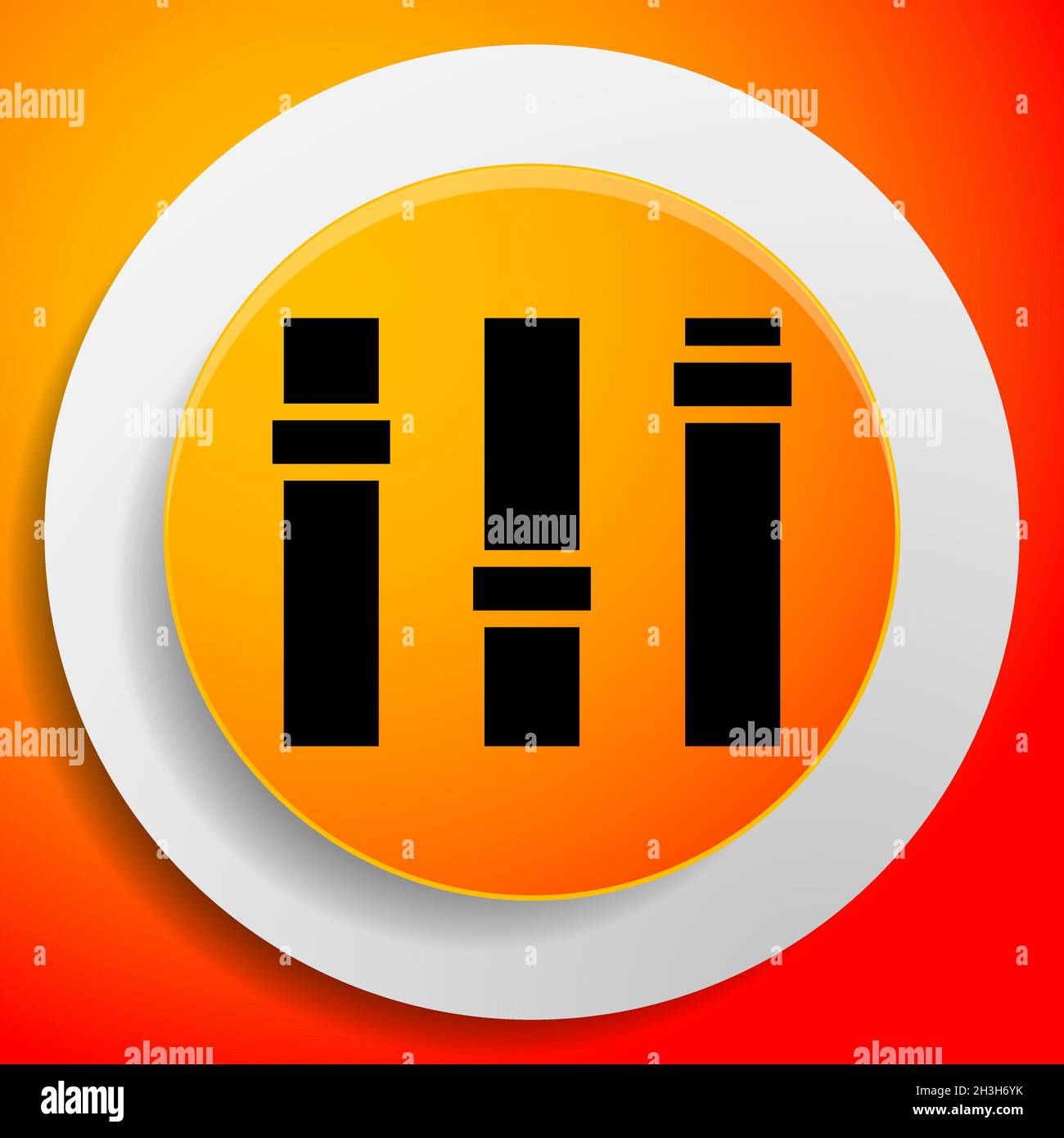 Adjuster, slider, tuner, fader bars with levers, knobs - stock vector ...