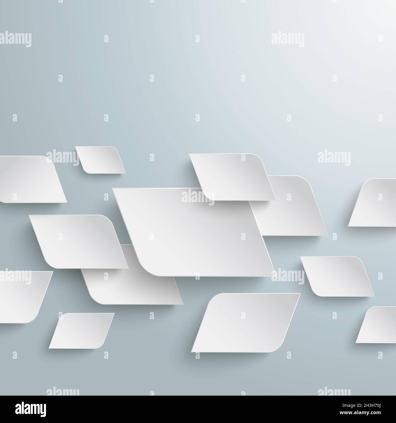 White Bevel Rectangles Chaos Infographic PiAd Stock Photo - Alamy