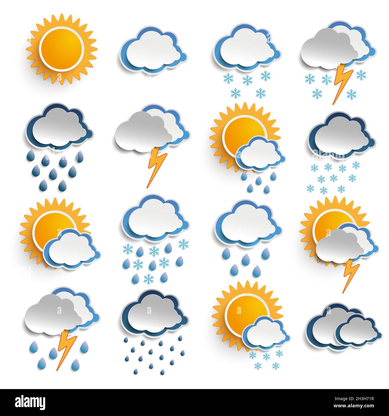 Weather icons hi-res stock photography and images - Alamy