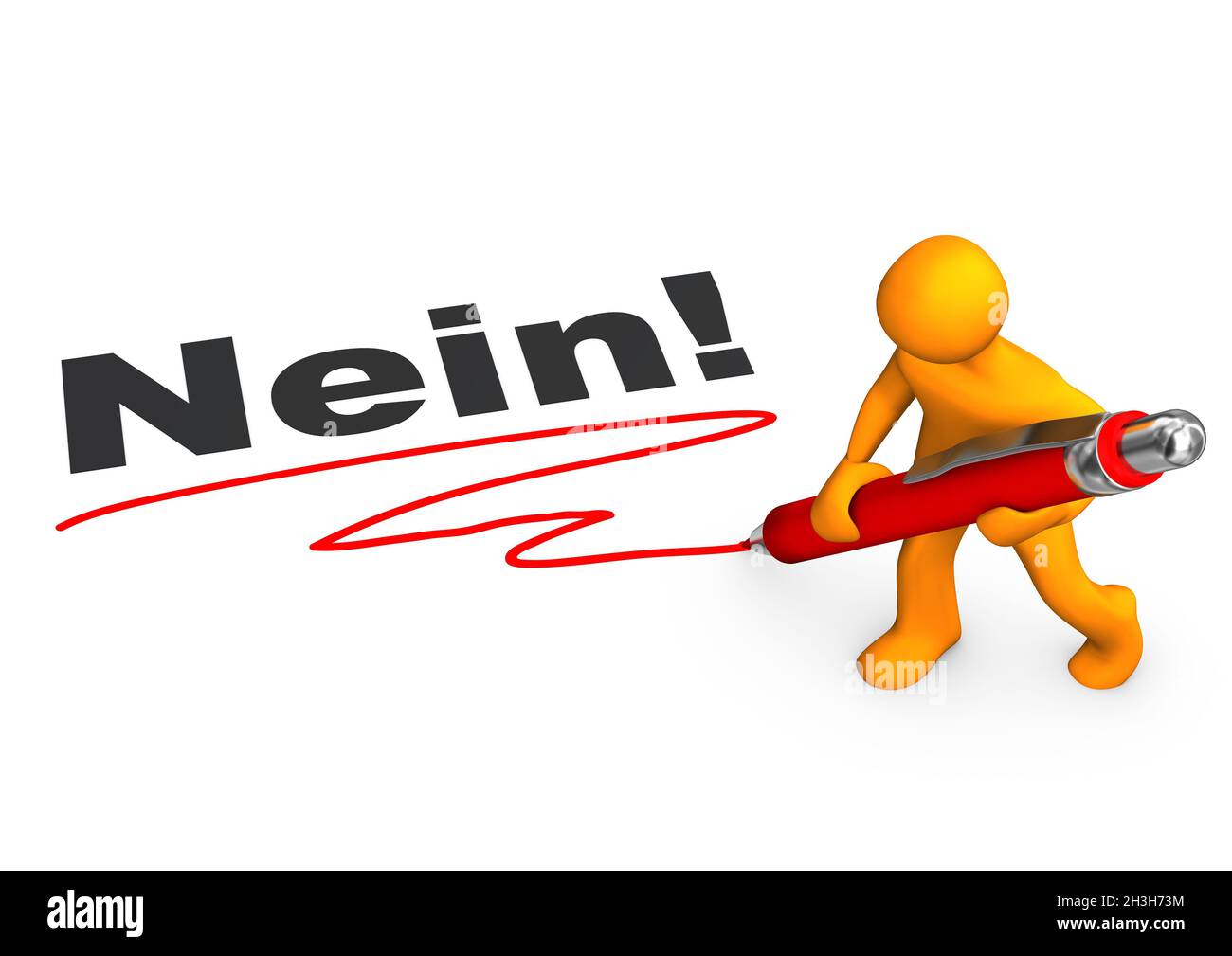 Nein Cut Out Stock Images & Pictures - Alamy