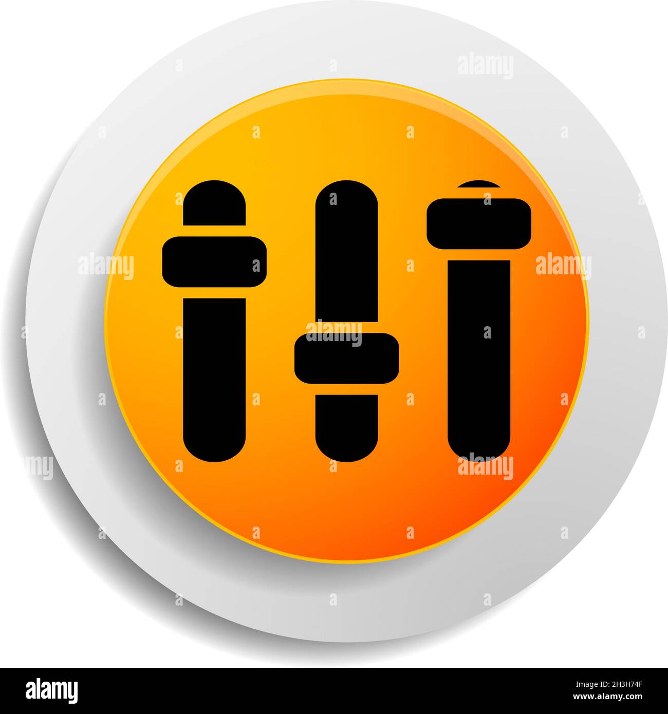 Adjuster, slider, tuner, fader bars with levers, knobs - stock vector ...