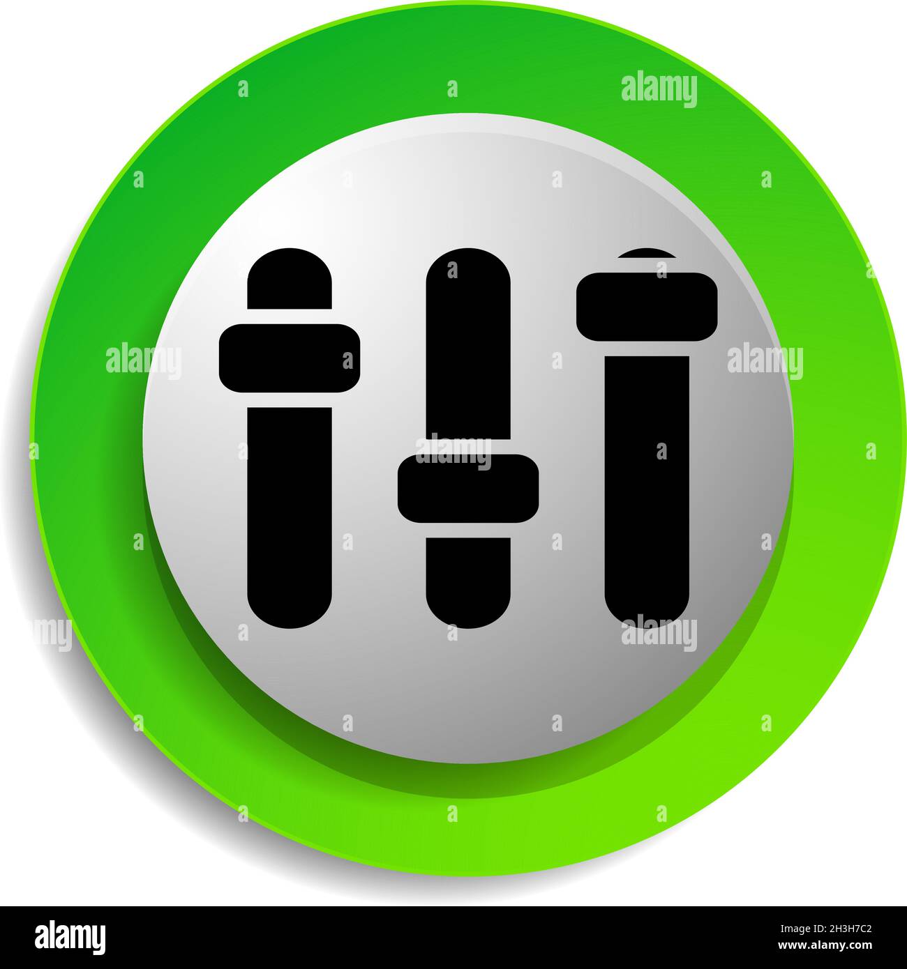 Adjuster, slider, tuner, fader bars with levers, knobs - stock vector ...