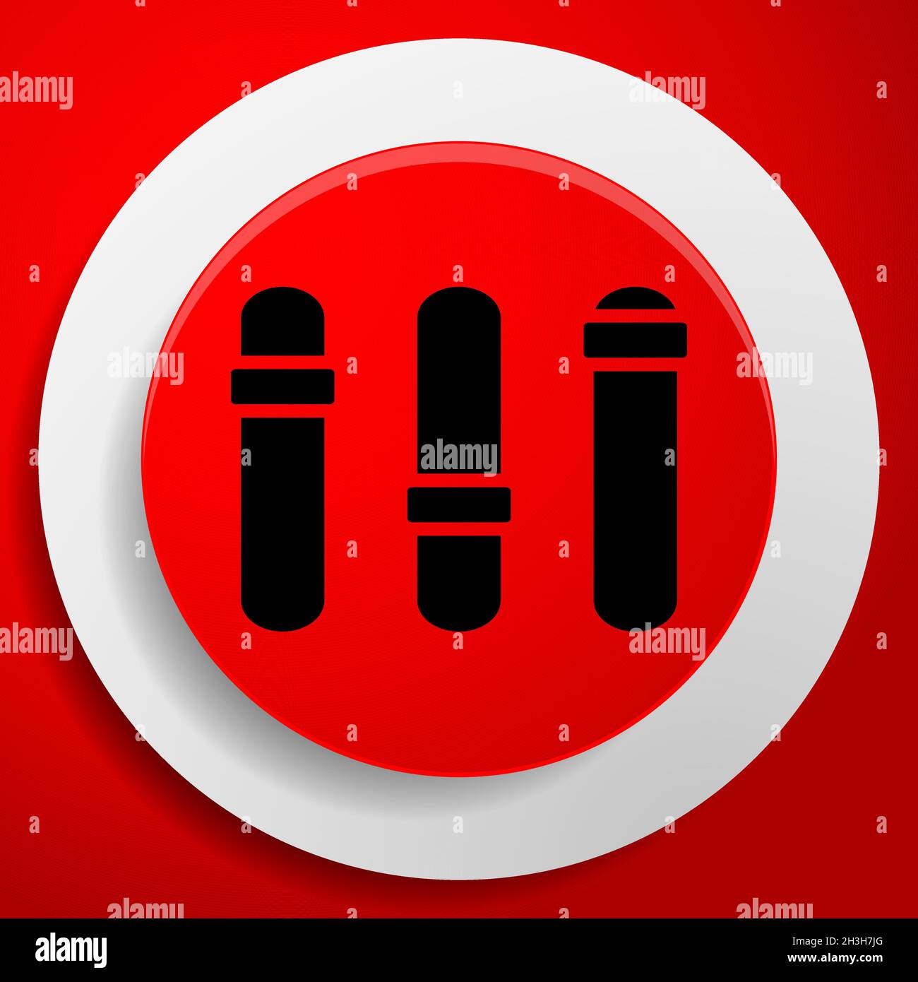 Adjuster, slider, tuner, fader bars with levers, knobs - stock vector ...
