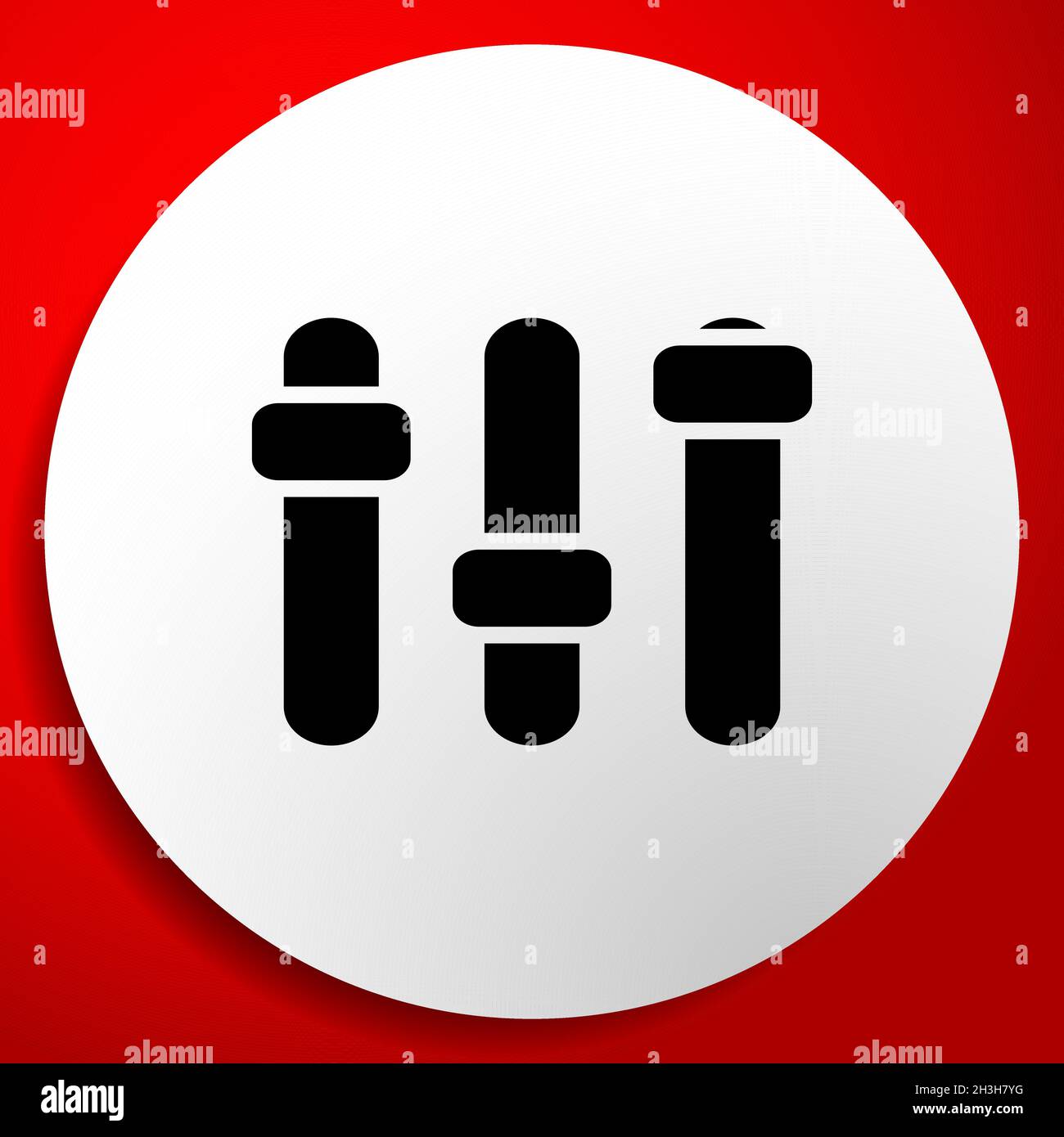 Adjuster, slider, tuner, fader bars with levers, knobs - stock vector ...