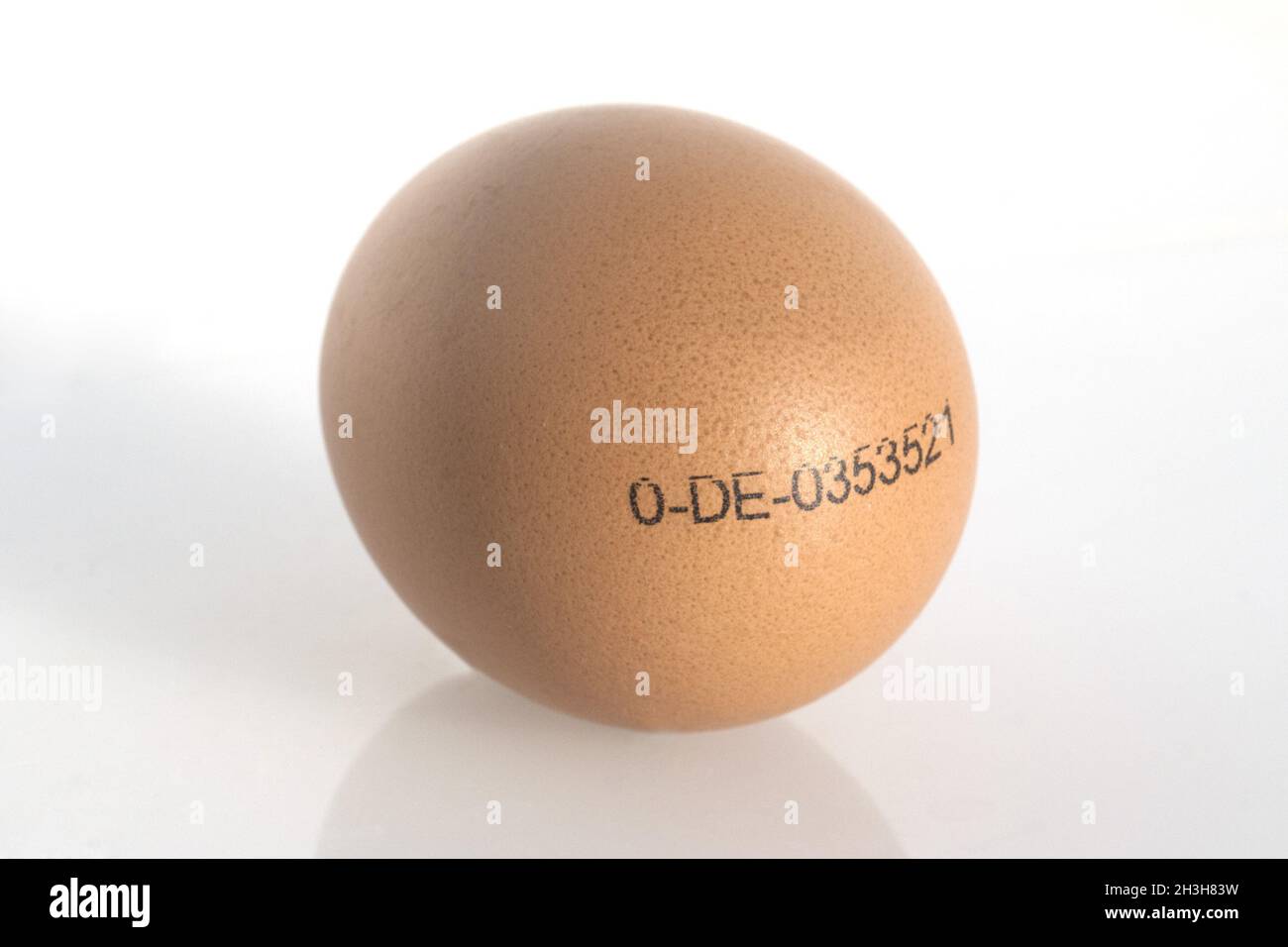 Egg marking, organic, agriculture Stock Photo - Alamy