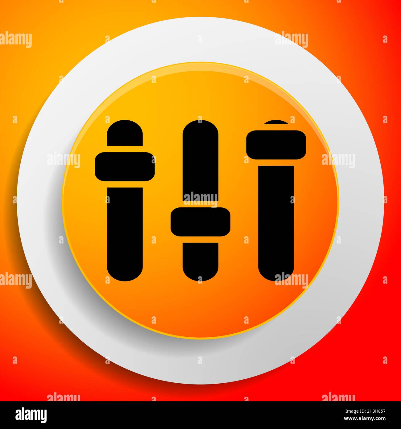 Adjuster, slider, tuner, fader bars with levers, knobs - stock vector ...