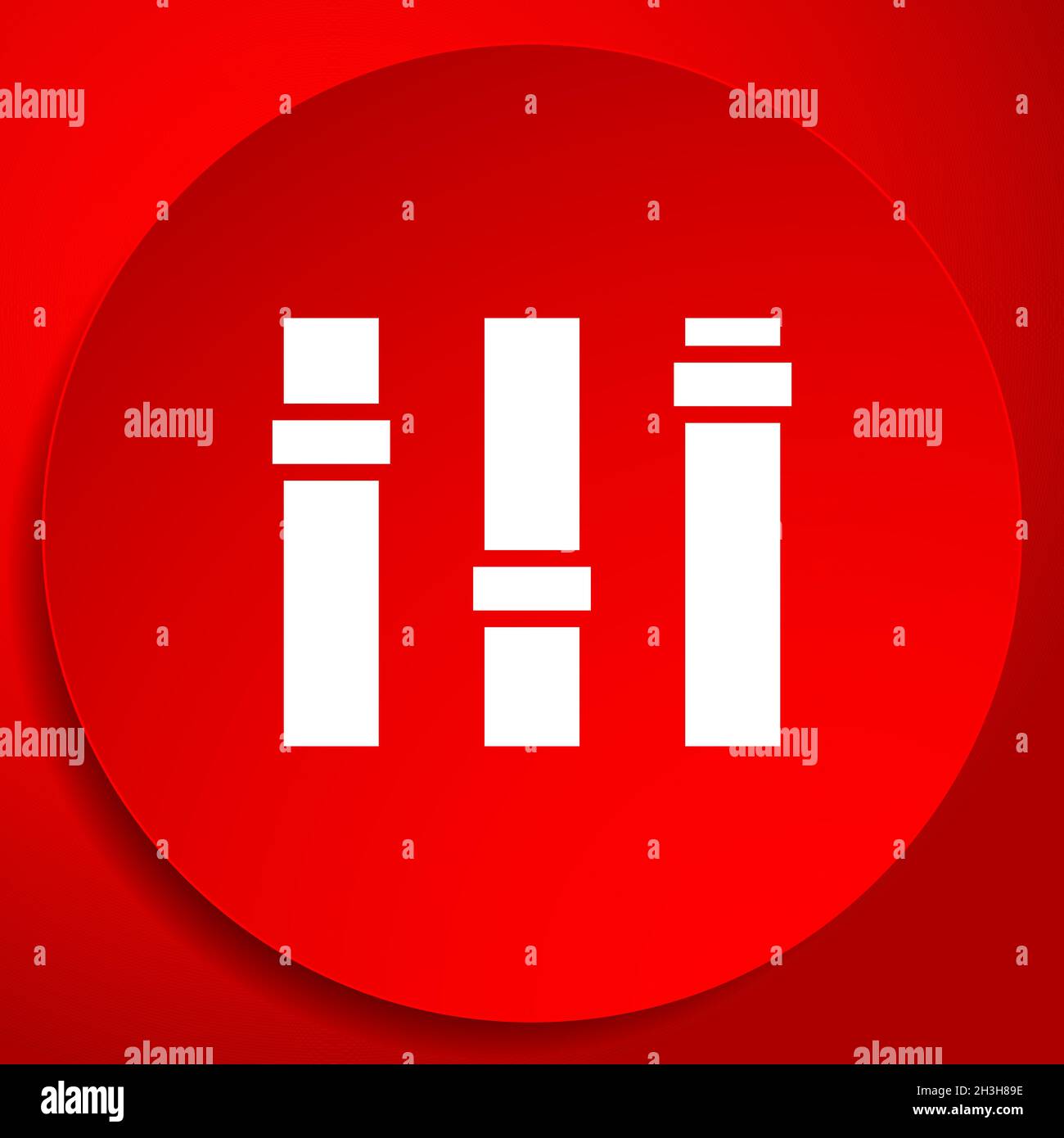 Adjuster, slider, tuner, fader bars with levers, knobs - stock vector ...