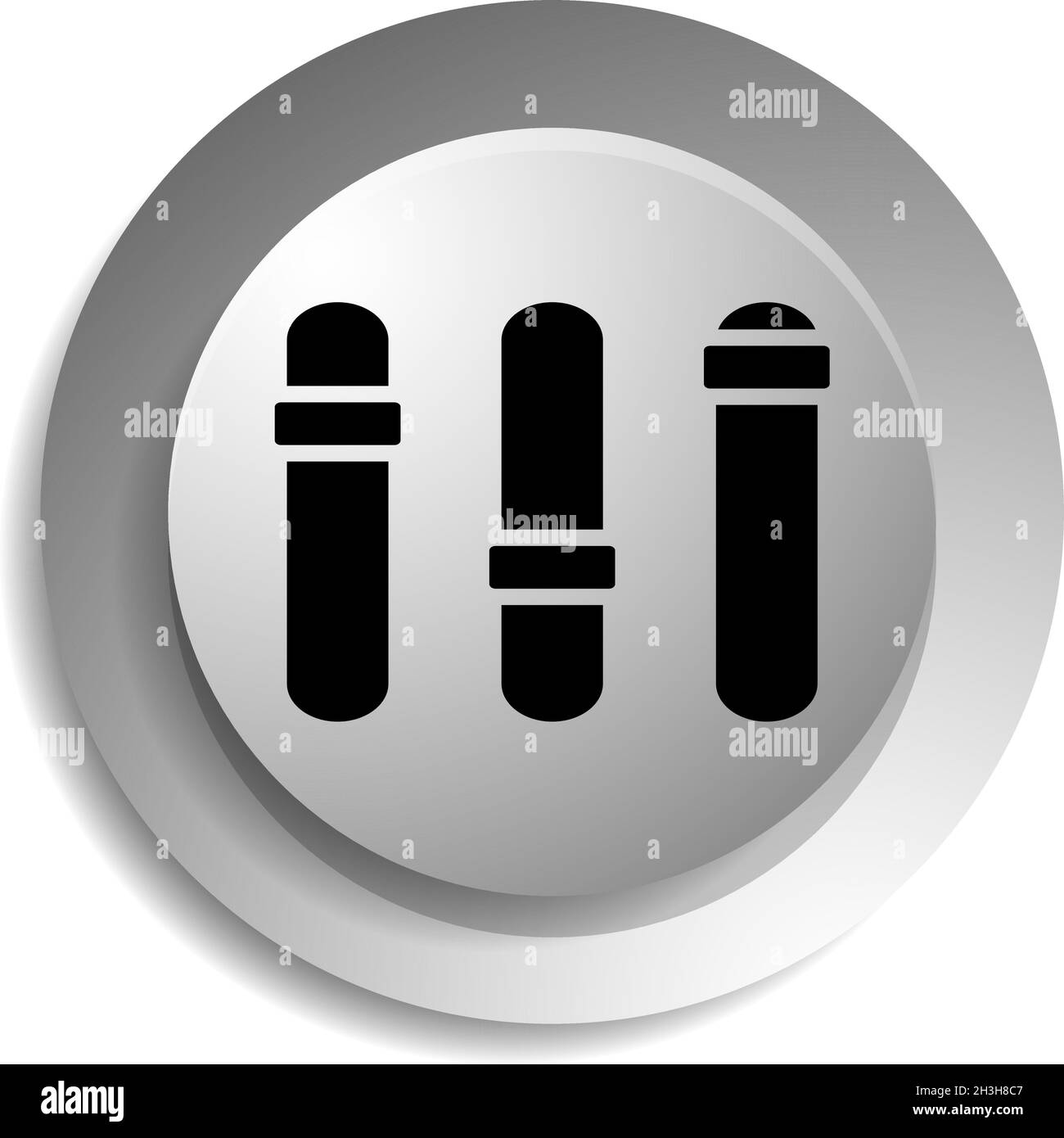 Adjuster, slider, tuner, fader bars with levers, knobs - stock vector ...