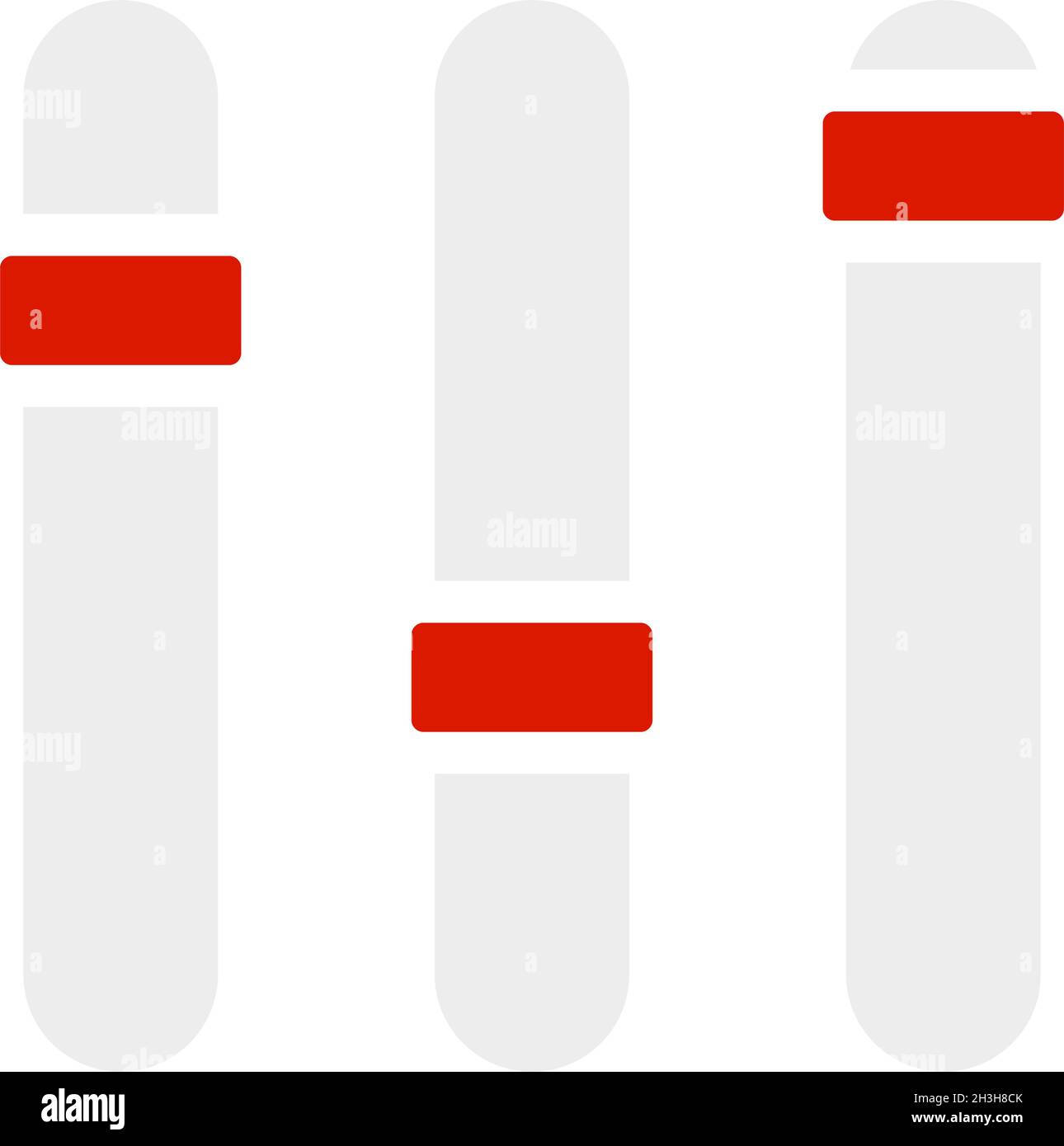 Adjuster, slider, tuner, fader bars with levers, knobs - stock vector ...