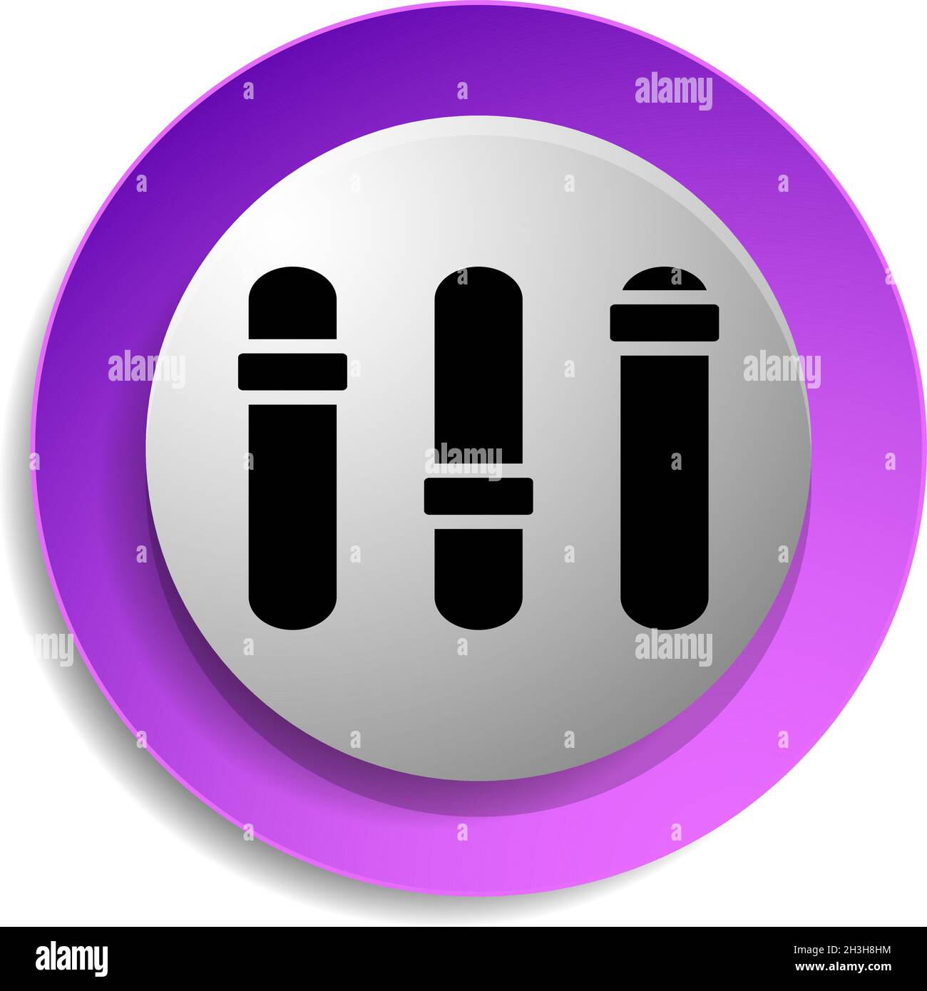 Adjuster, slider, tuner, fader bars with levers, knobs - stock vector ...