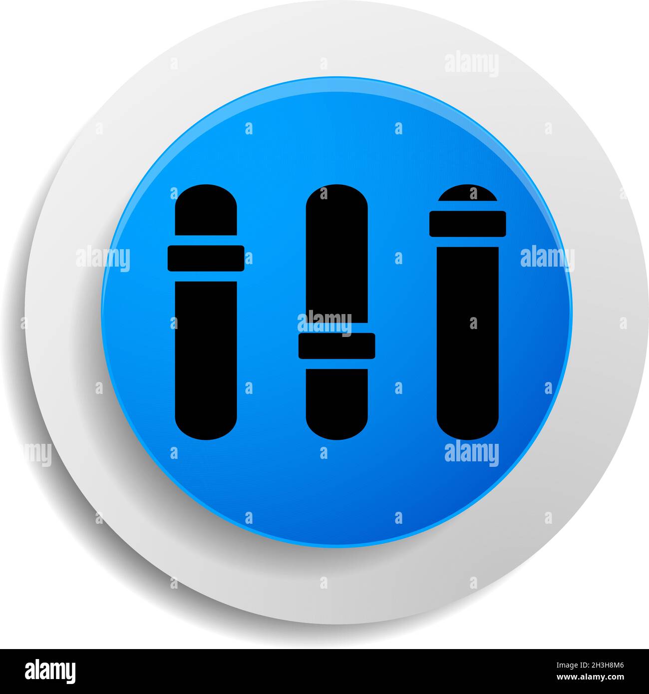 Adjuster, slider, tuner, fader bars with levers, knobs - stock vector ...
