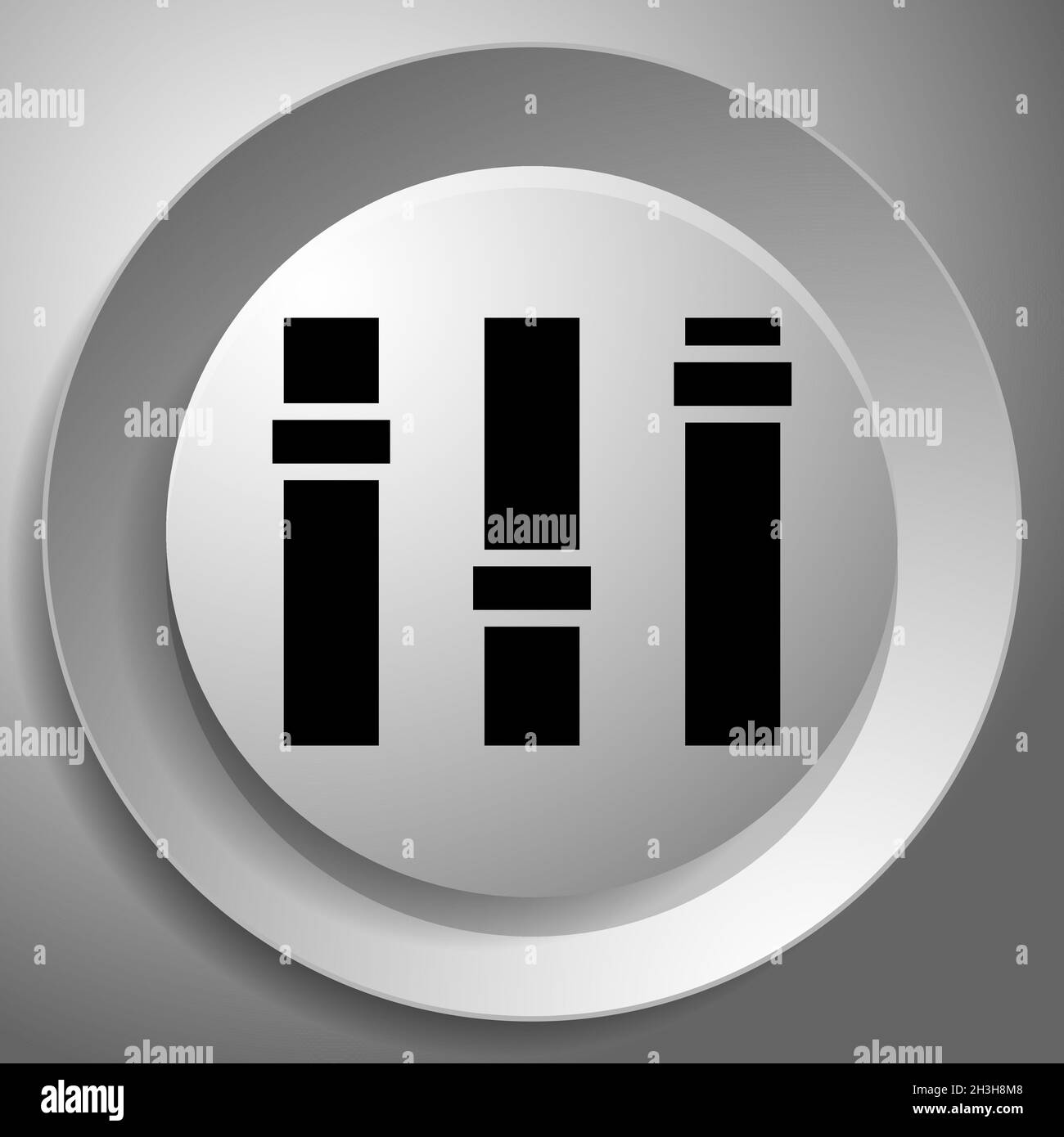Adjuster, slider, tuner, fader bars with levers, knobs - stock vector ...
