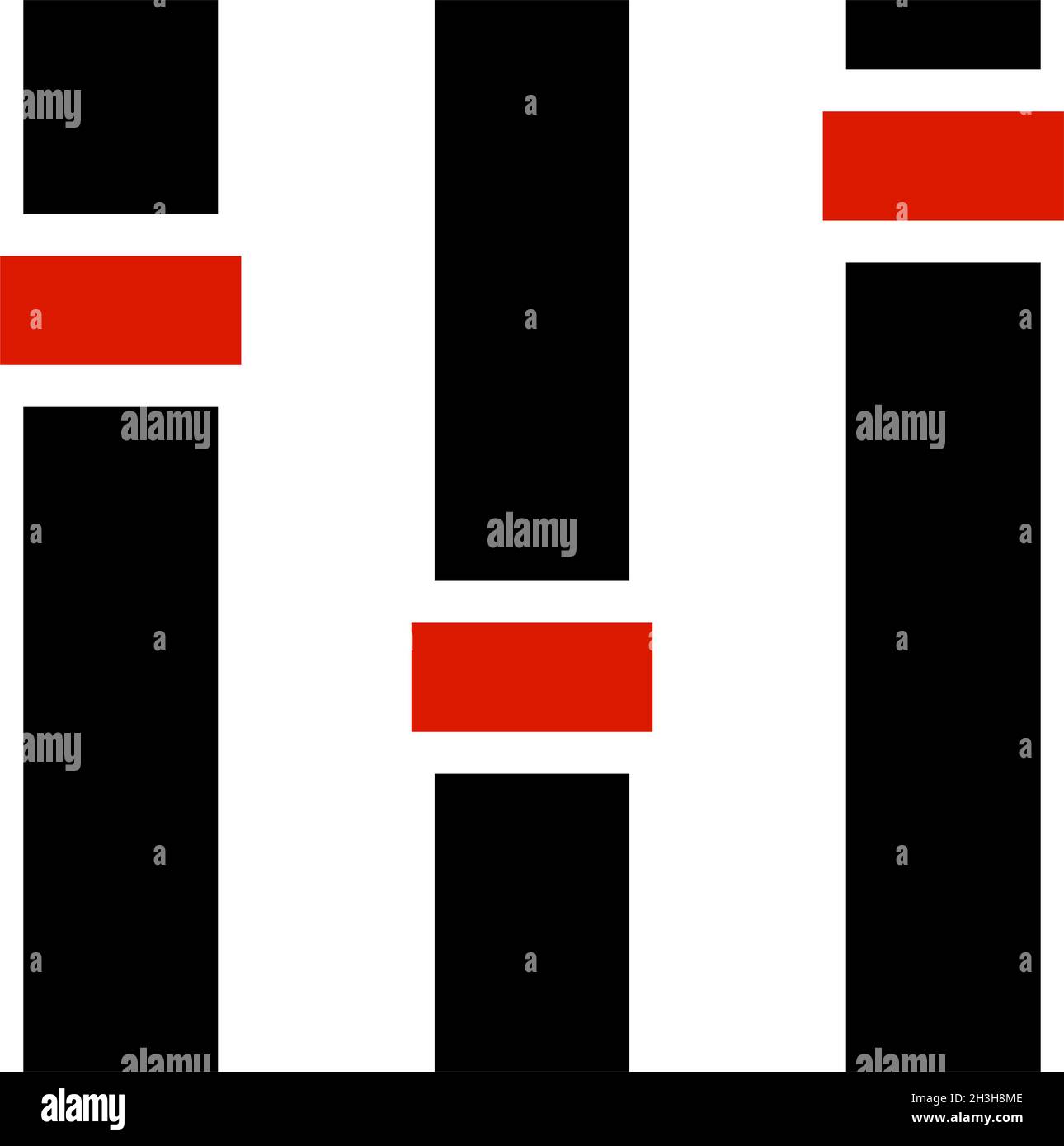 Adjuster, slider, tuner, fader bars with levers, knobs - stock vector ...