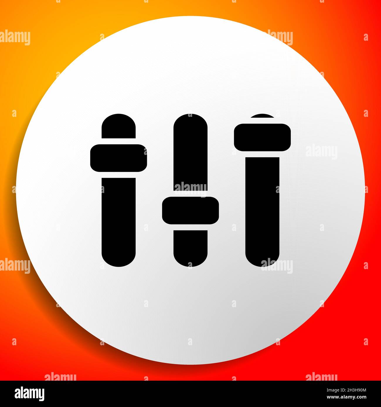 Adjuster, slider, tuner, fader bars with levers, knobs - stock vector ...