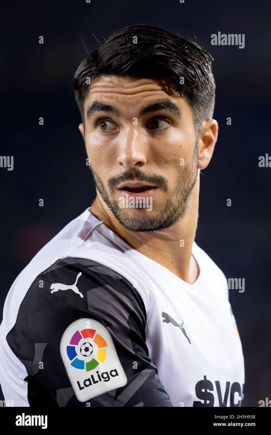 BARCELONA - OCT 17: Carlos Soler in action during the La Liga match ...