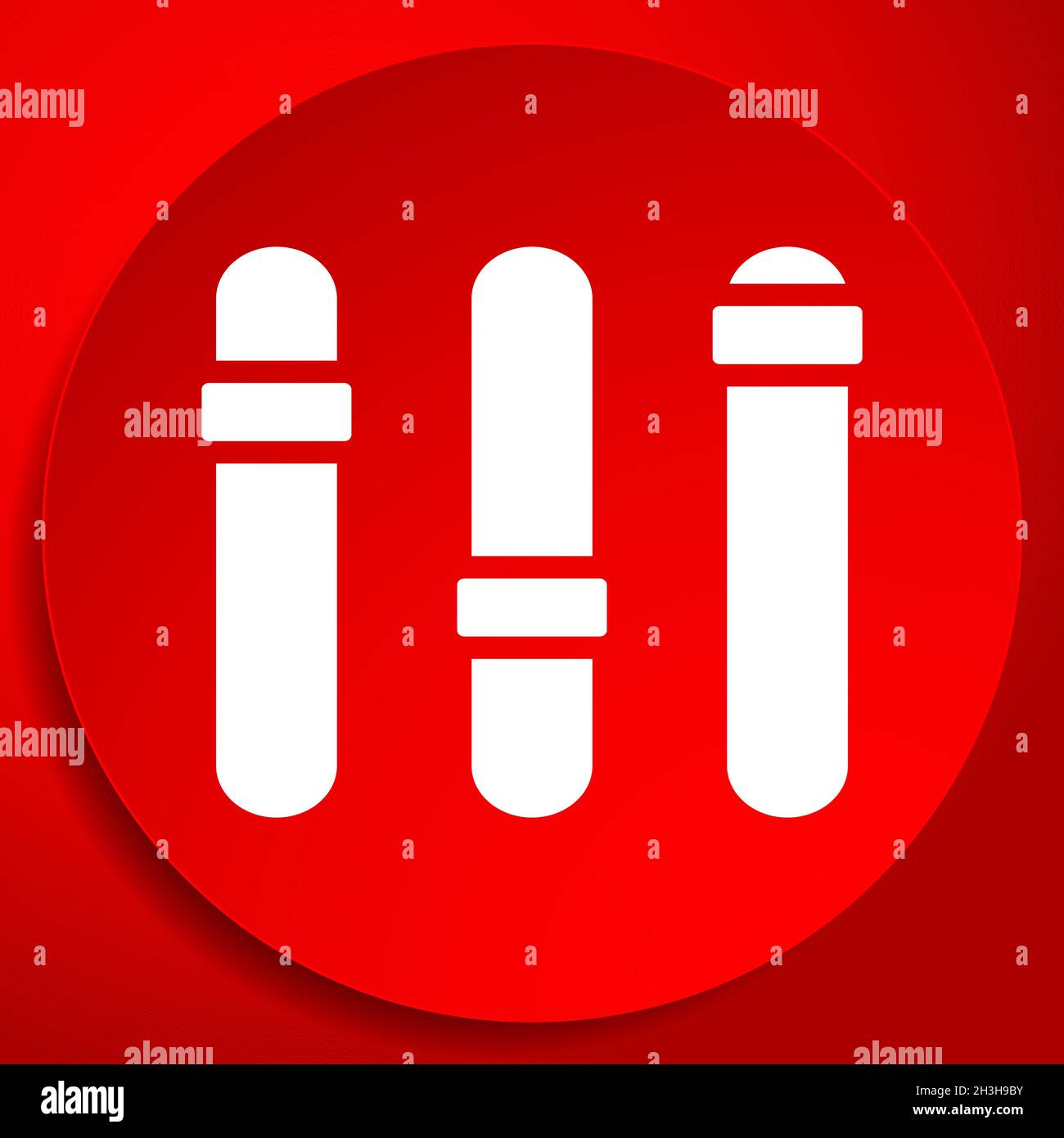 Adjuster, slider, tuner, fader bars with levers, knobs - stock vector ...