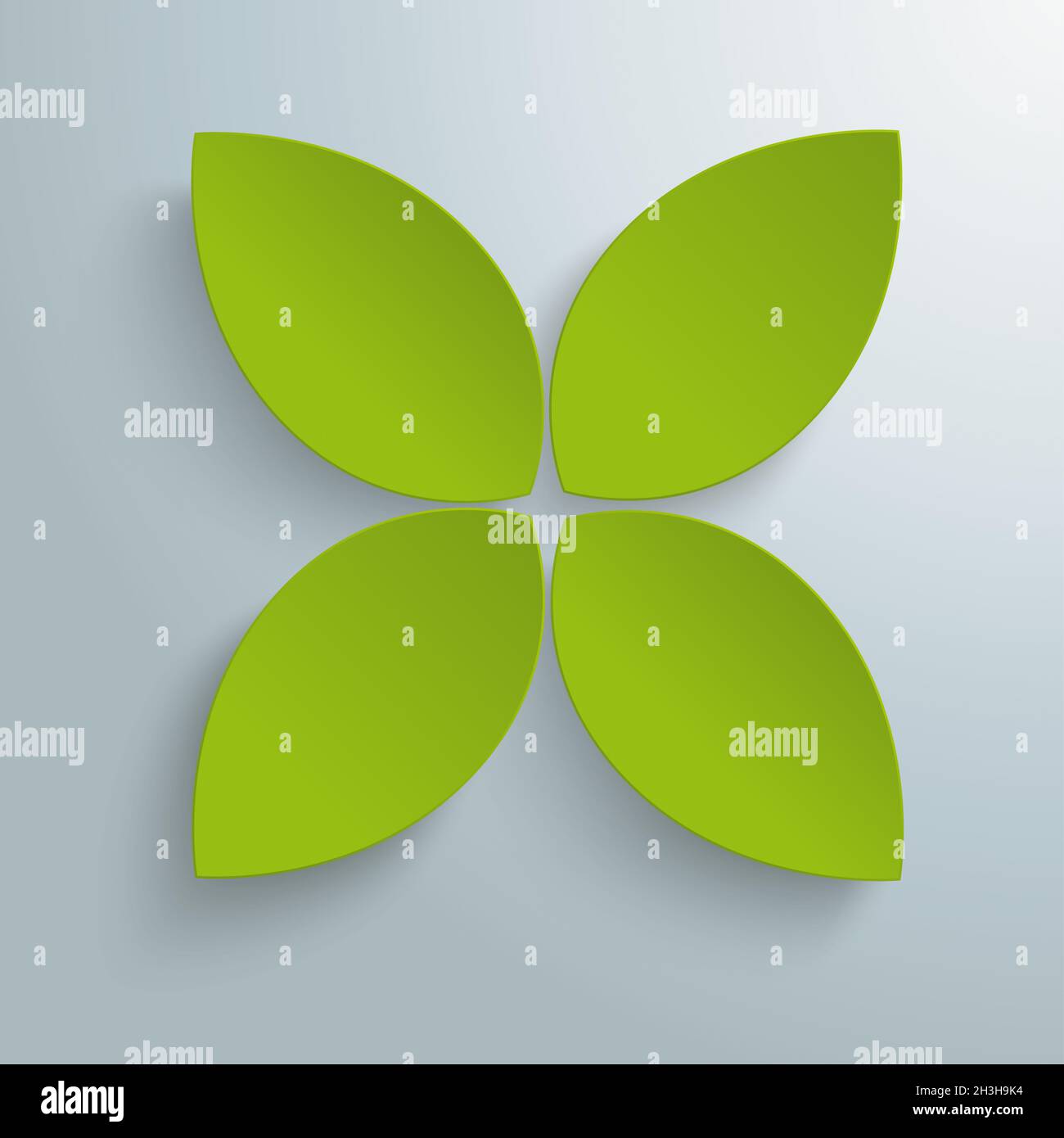 Green Cross Leaves PiAd Stock Photo - Alamy