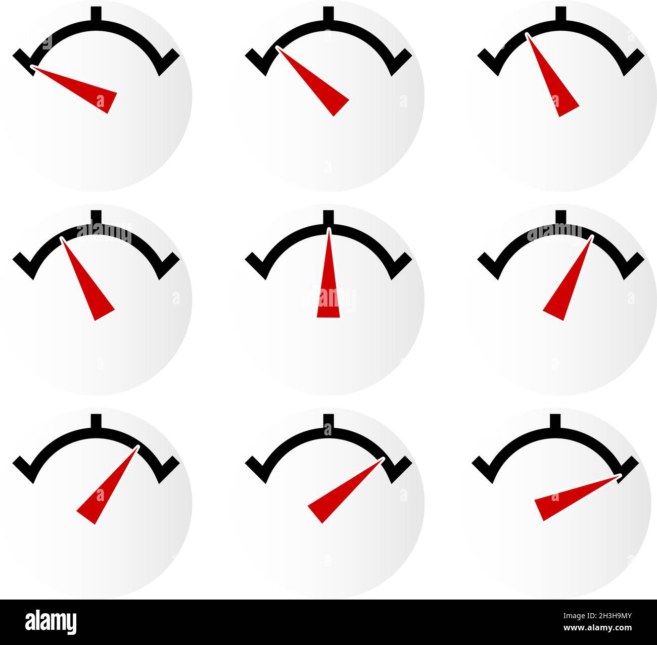 Meter, metre, gauge element for measurement, progress indicator ...