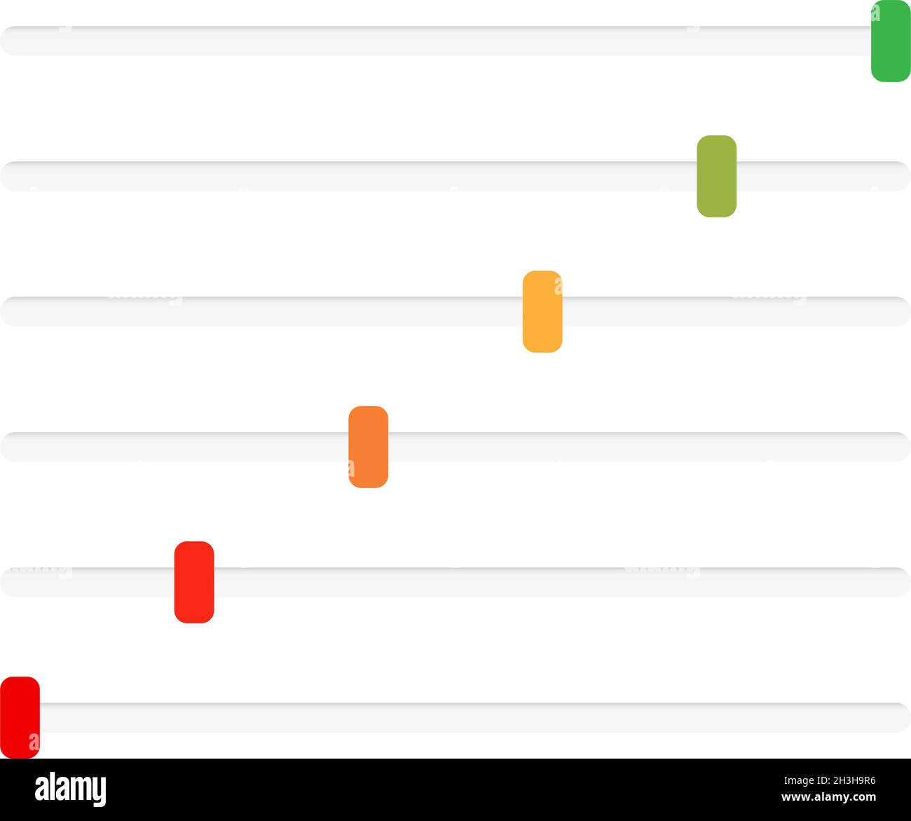 Adjuster, slider, tuner, fader bars with levers, knobs - stock vector ...