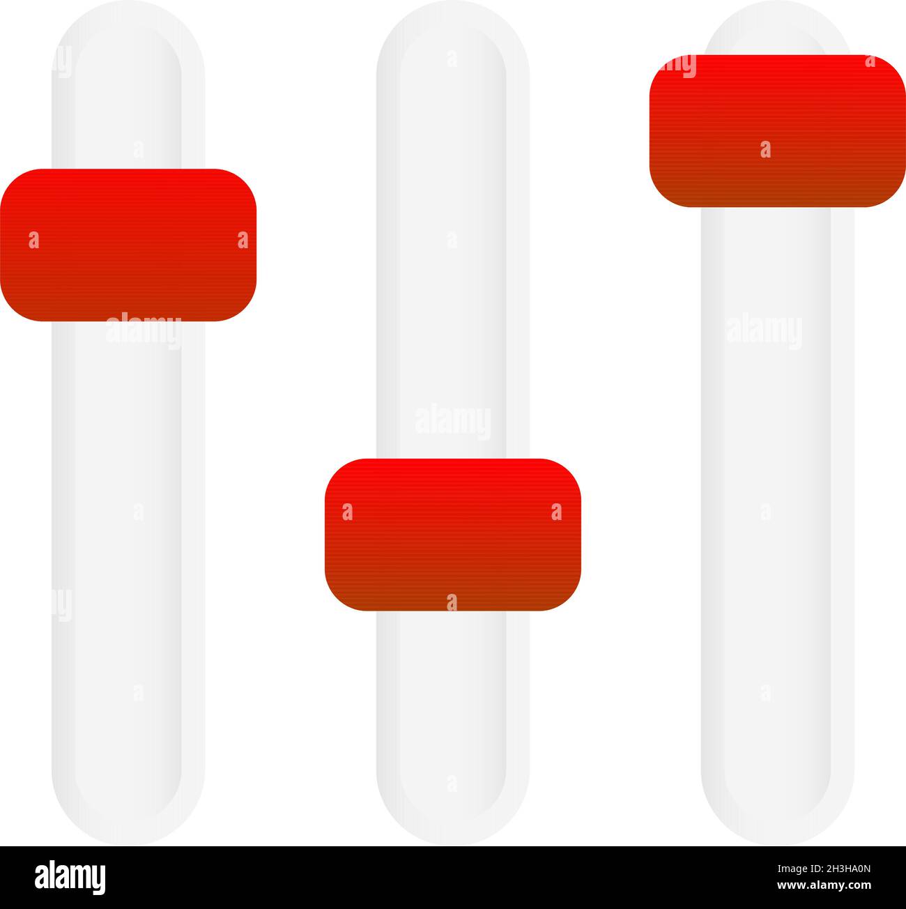 Adjuster, slider, tuner, fader bars with levers, knobs - stock vector ...