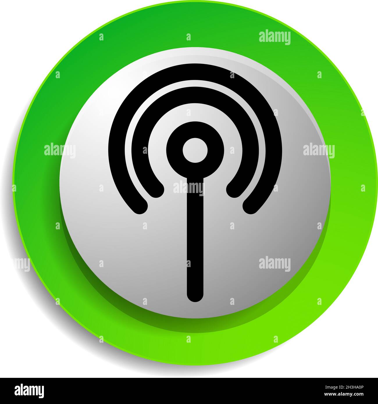 Cordless / Wireless connection, Wifi signal symbol, icon for telecom ...