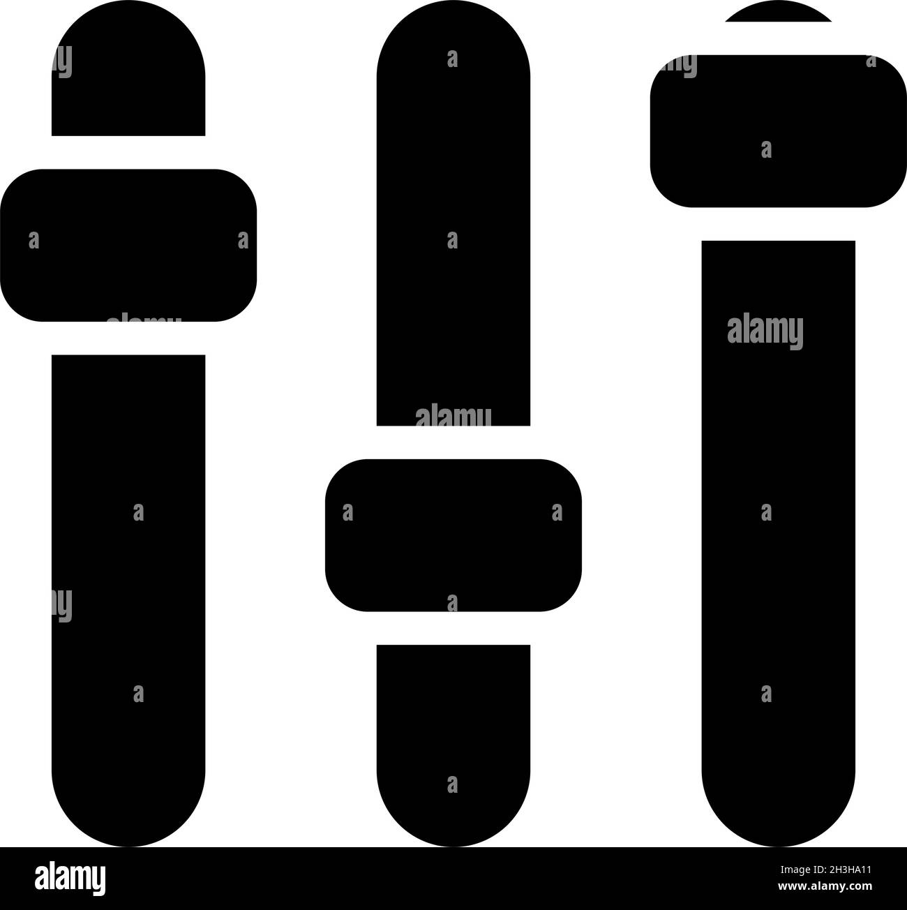 Adjuster, slider, tuner, fader bars with levers, knobs - stock vector ...