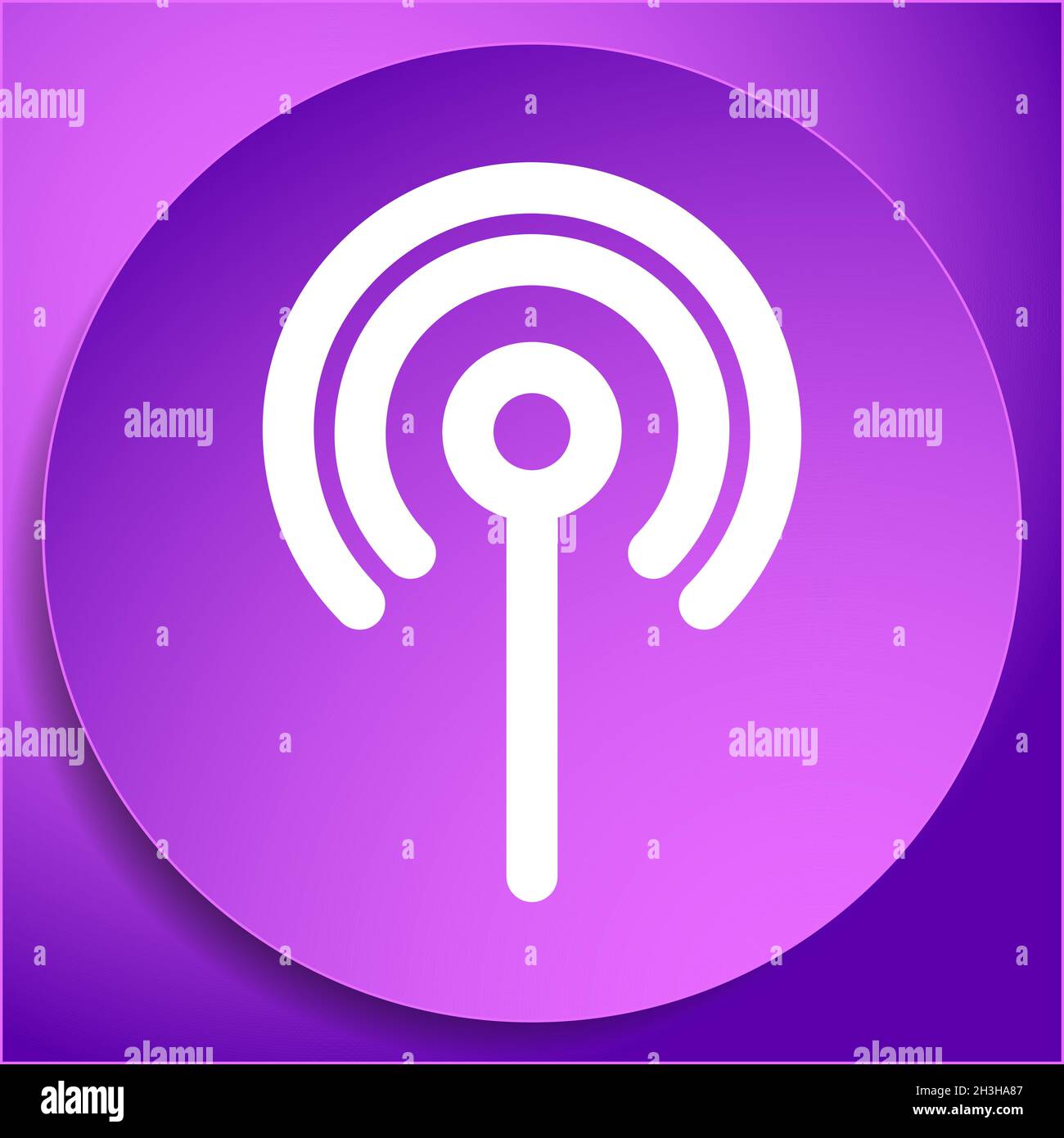 Cordless / Wireless connection, Wifi signal symbol, icon for telecom ...