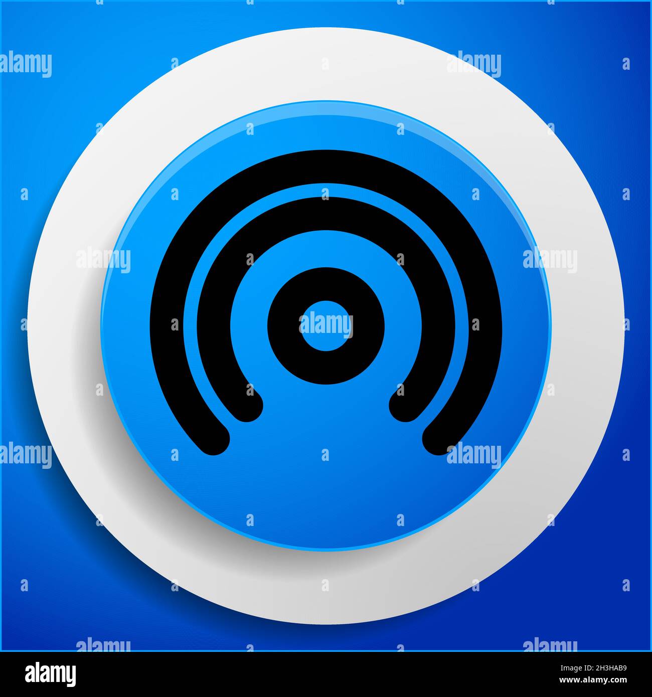 Cordless / Wireless connection, Wifi signal symbol, icon for telecom ...
